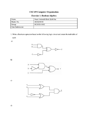 Exercise 4 Floating Point Representation - CSC159 Computer Organization Exercise 4: Floating ...