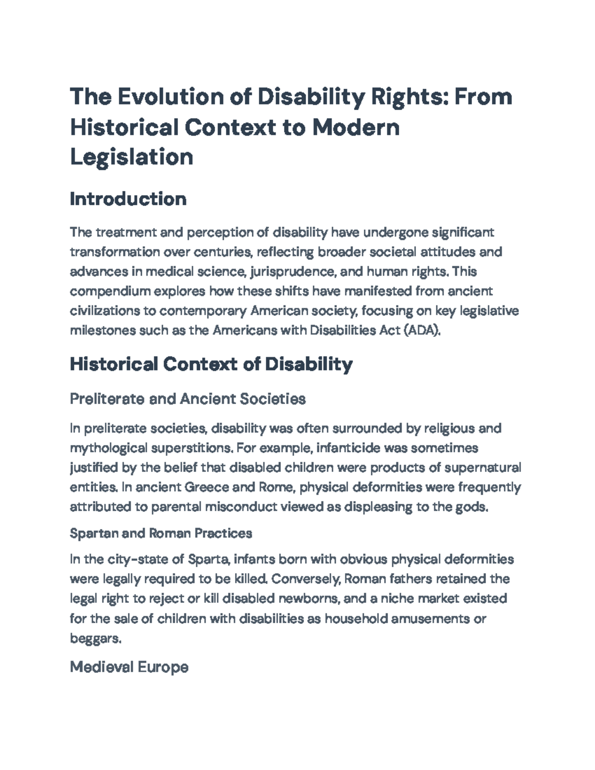 The Evolution of Disability Rights: Historical Context to ADA ...