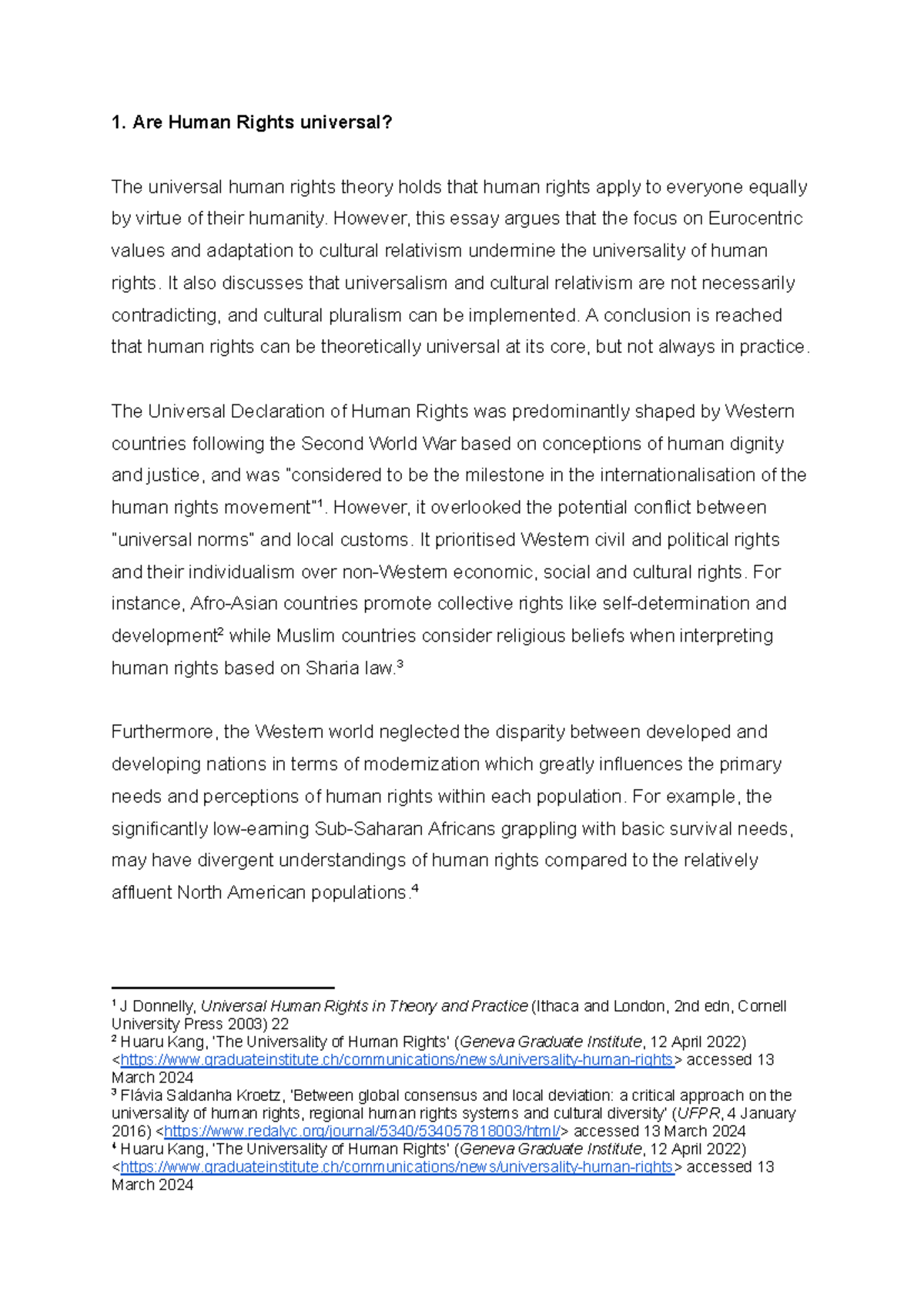 HR 101: The Debate on Universal Human Rights and Cultural Relativism ...