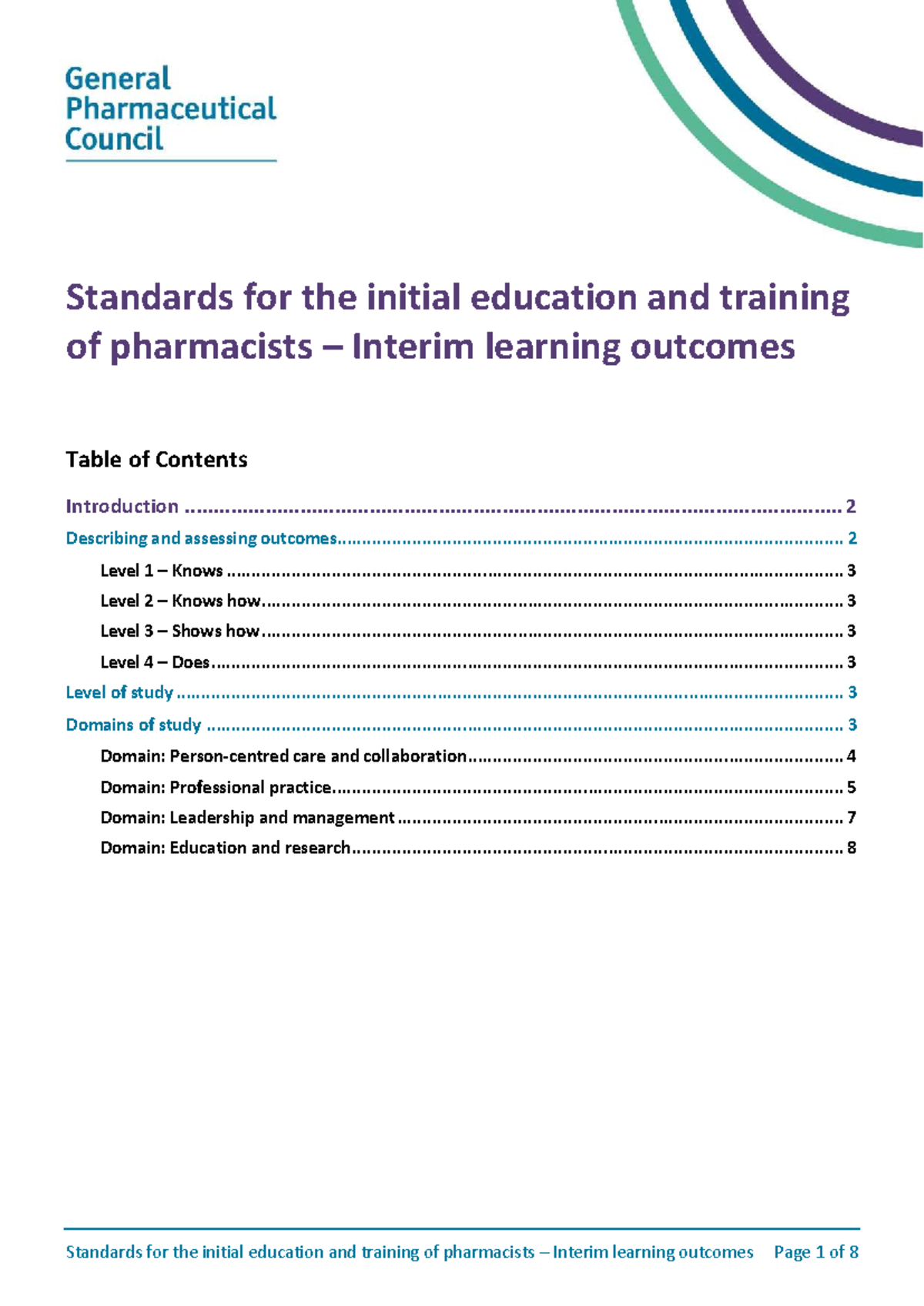 GPHC LO List - Year 6 Interim Learning Outcomes for Pharmacists ...