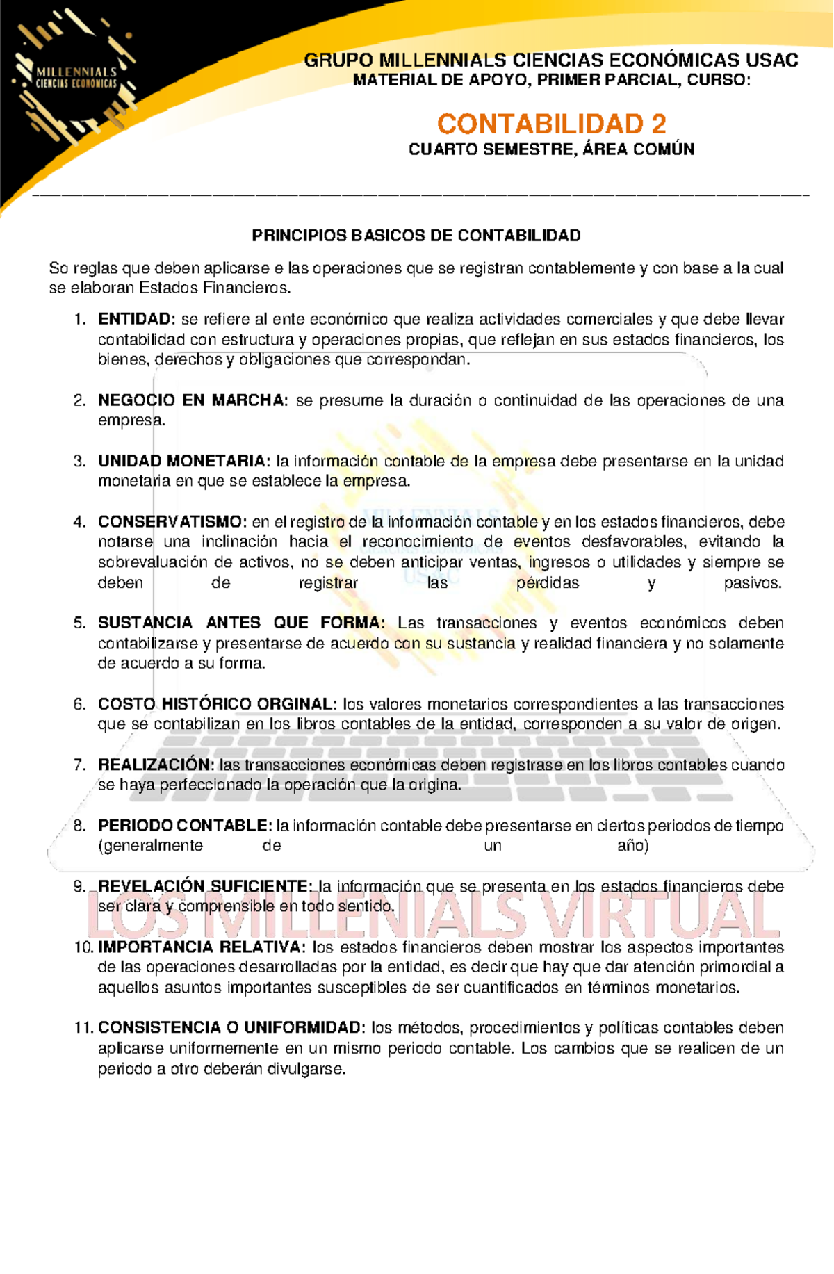 Contabilidad 2: Material de Apoyo para el Primer Parcial - Studocu