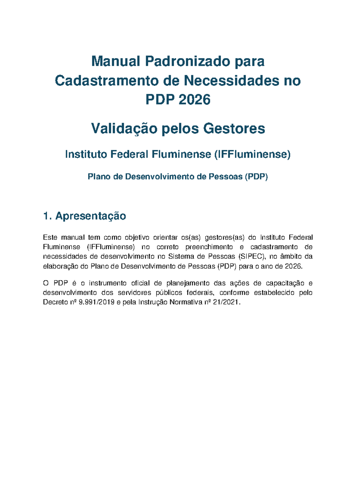 Manual Padronizado para Cadastramento de Necessidades no PDP 2026 - Studocu