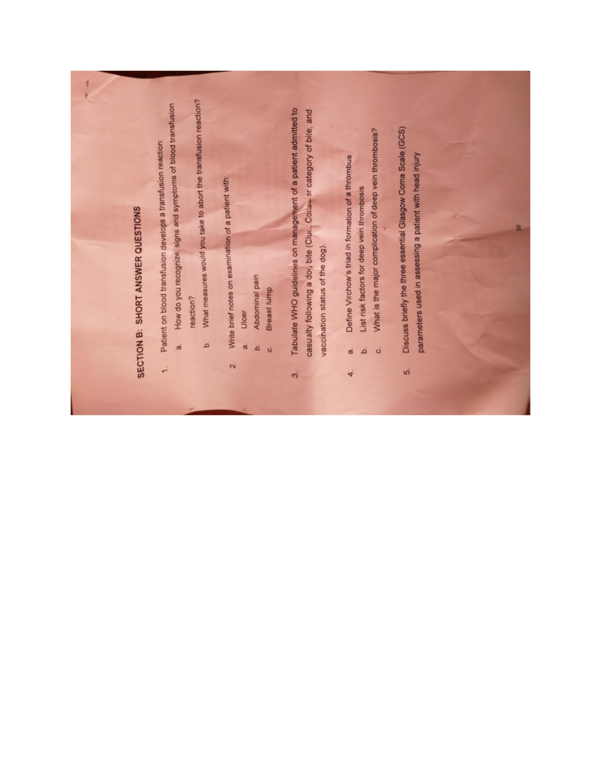 Surg 310 Past Exam Paper - Short Answer & Multiple Choice Questions ...