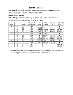 UJ - Engineering Statistics 1B - Studocu