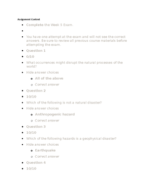 Week 2 assessment test - Wk 2 - Summative Assessment: Week 2 Exam [due ...