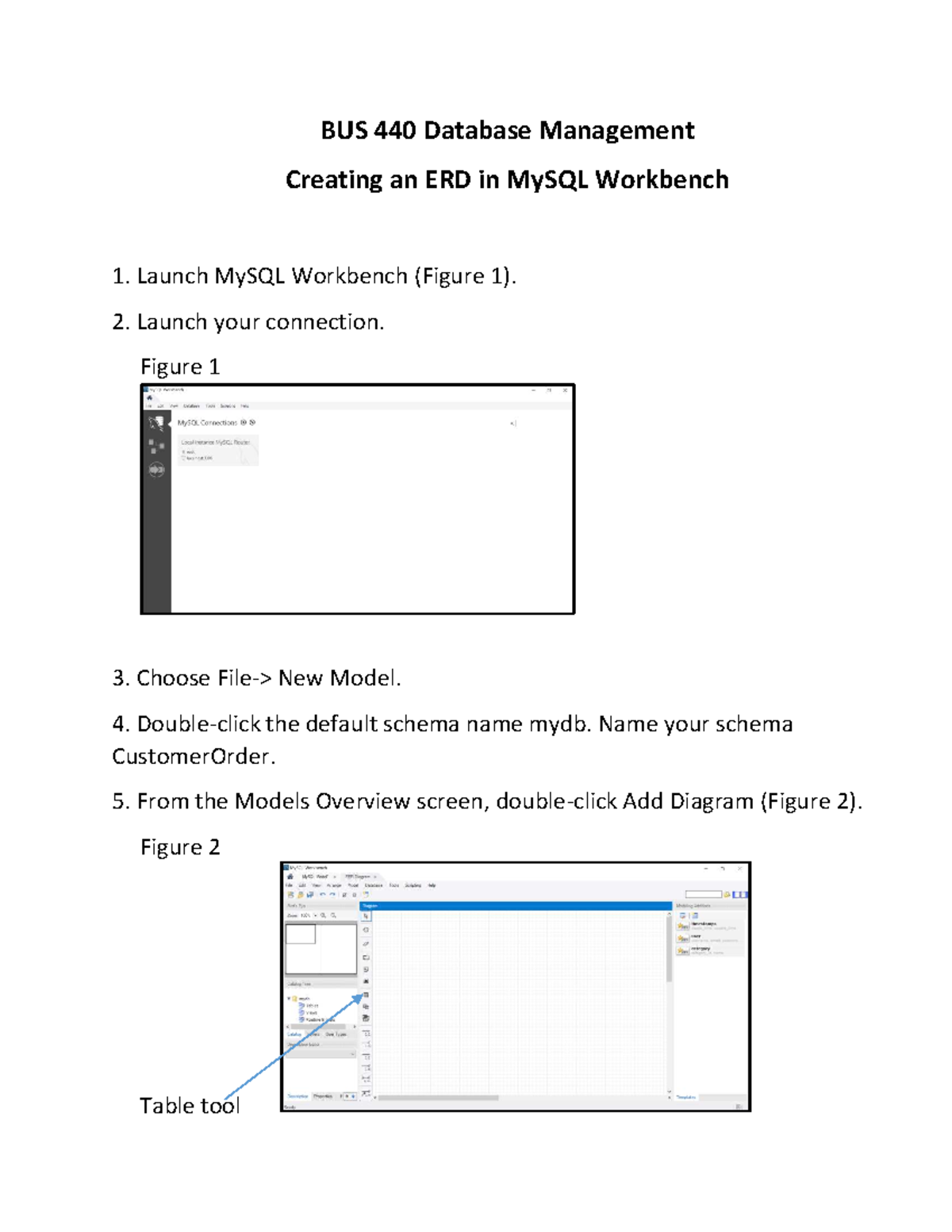 BUS 440 Final Exam: Creating an ERD in MySQL Workbench Guide - Studocu