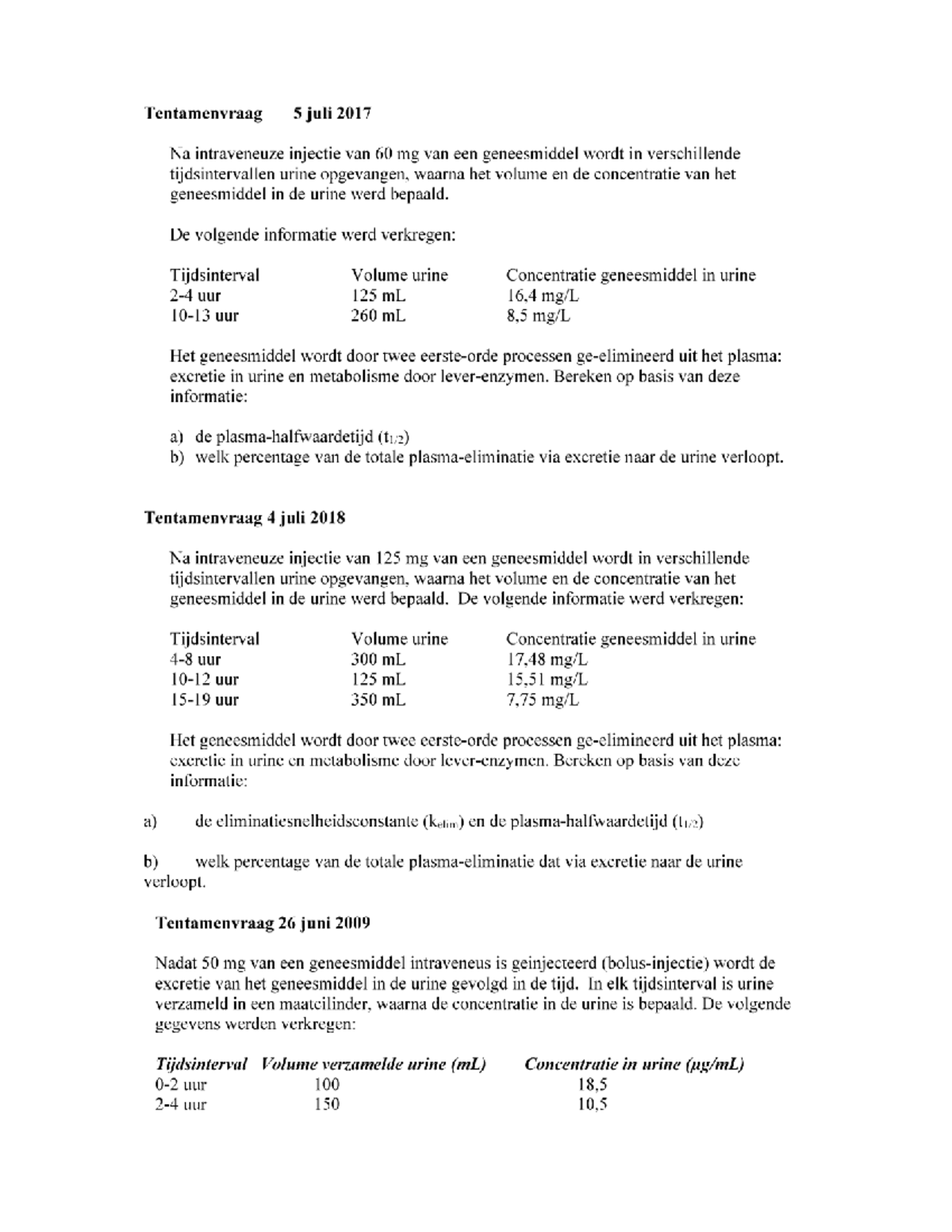 Tentamenvragen en Werkcollege over Intraveneuze Injectie en ...
