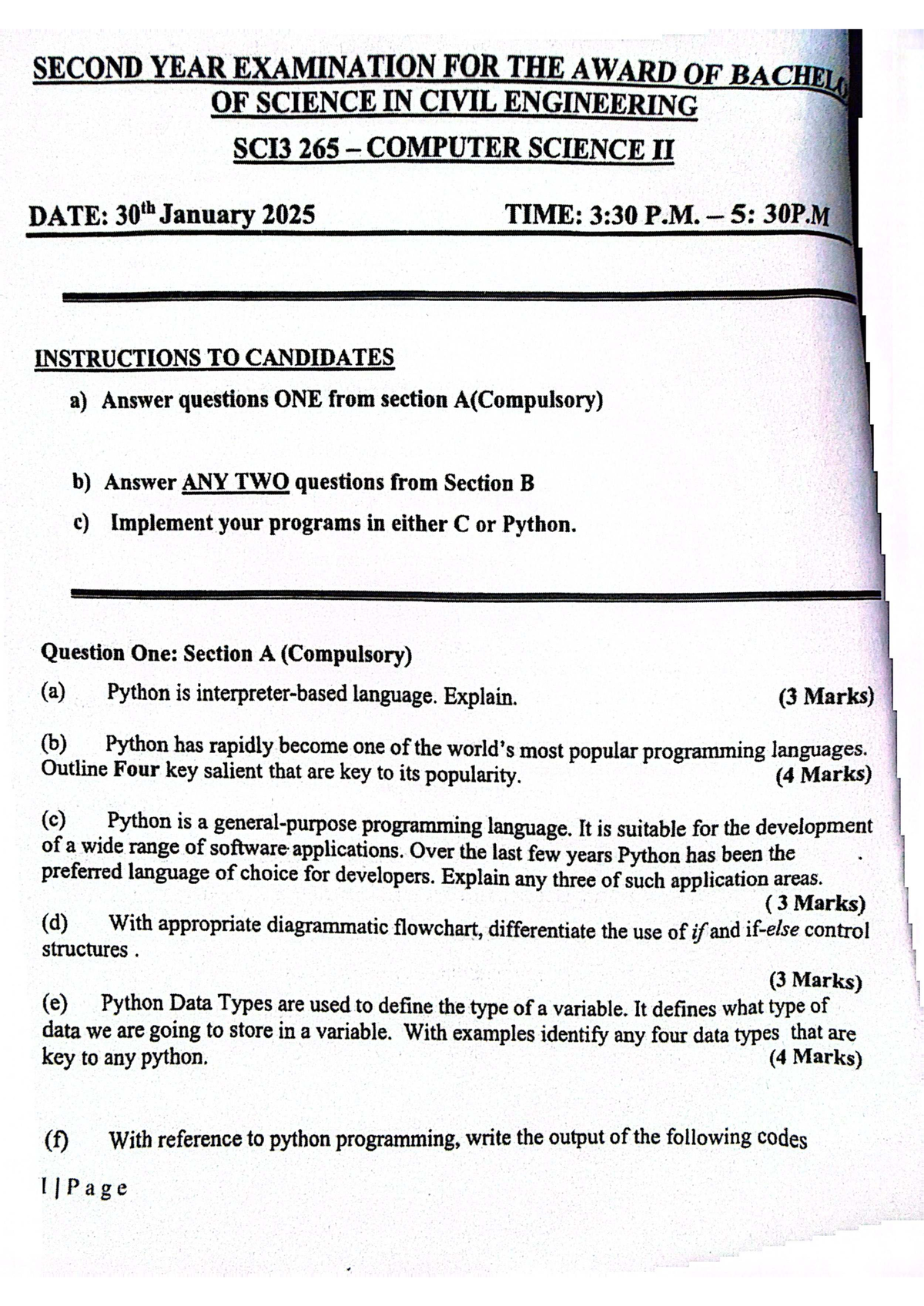 SCI 3265 Computer Science II: Final Exam Study Guide - Studocu