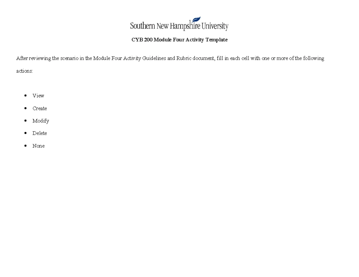 Module 3 Case Study Activity - CYB 200 Security Principles Analysis ...