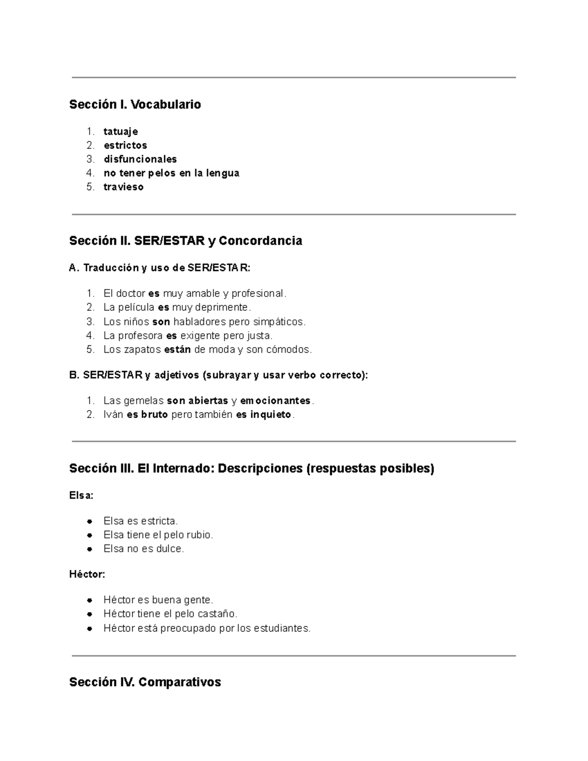 Spanish 101 Midterm Exam Study Guide: Vocab, Grammar & Descriptions ...