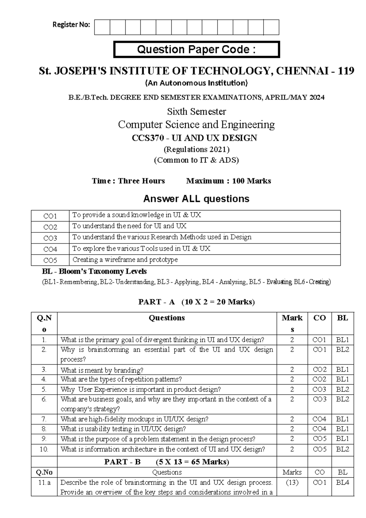 CCS370 Final Exam: UI and UX Design Questions & Overview - Studocu