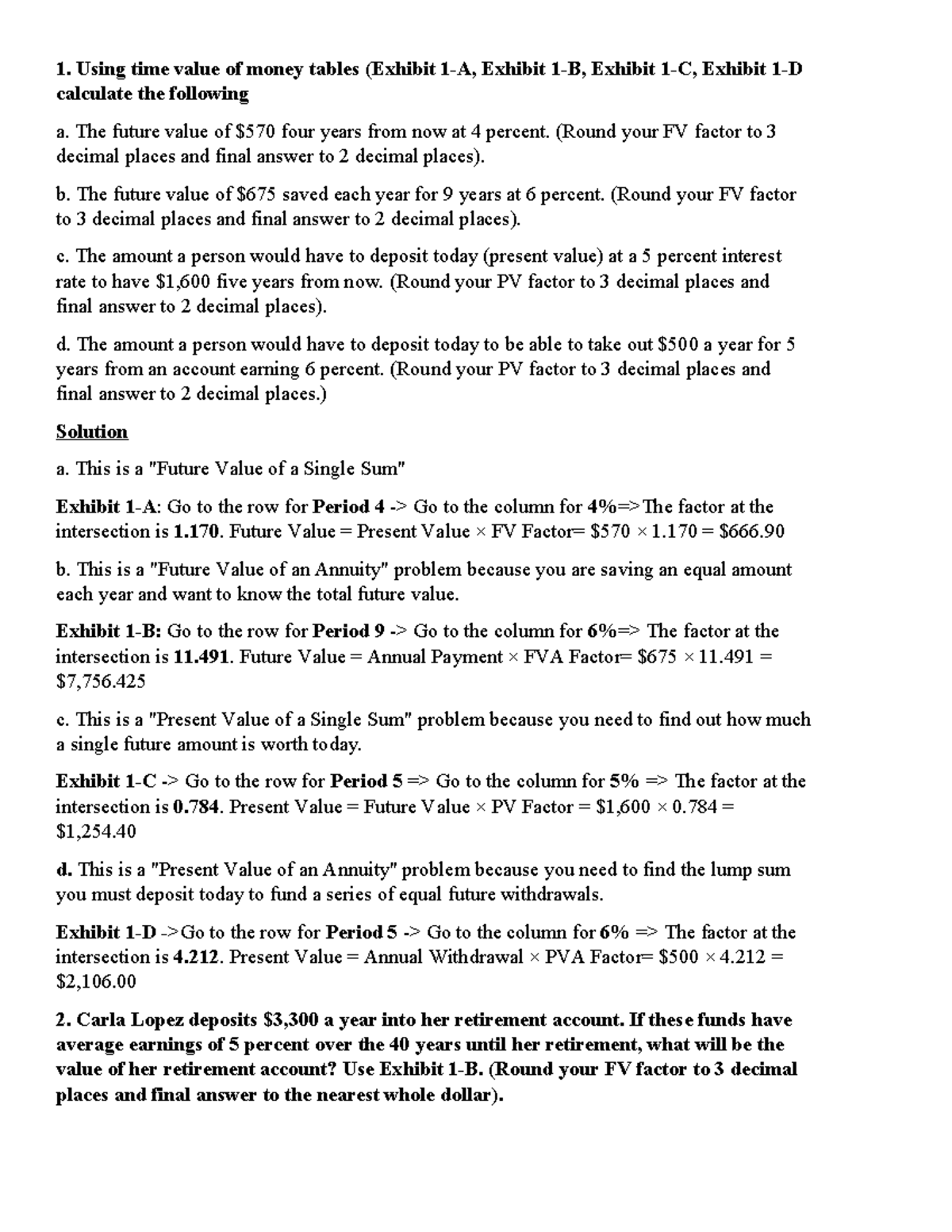 Bài tập tài chính cá nhân: Tính giá trị thời gian của tiền (TVM) - Studocu