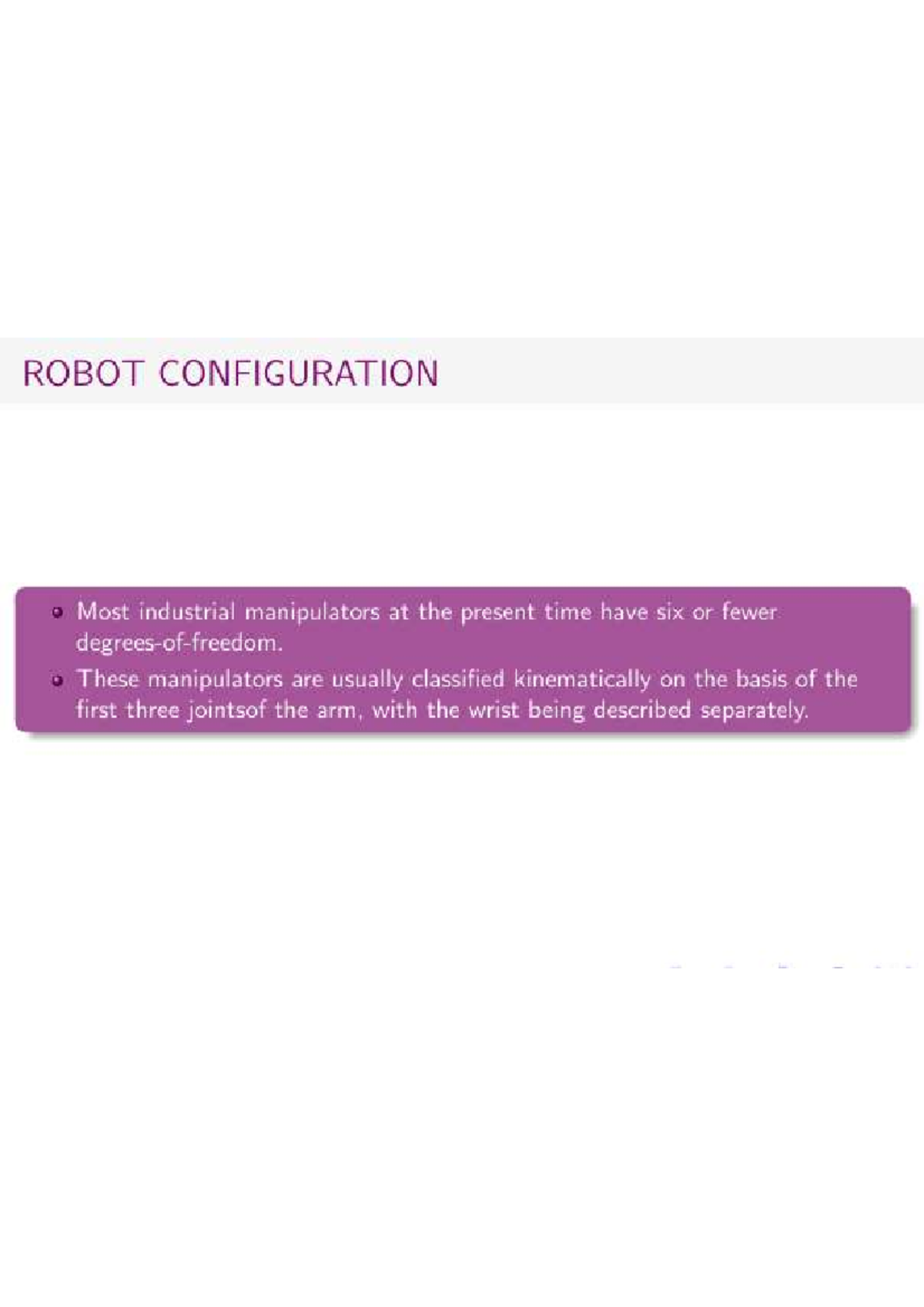 ROBOT CONFIGURATION: Module-1 PYQ Answers on Manipulators - Studocu