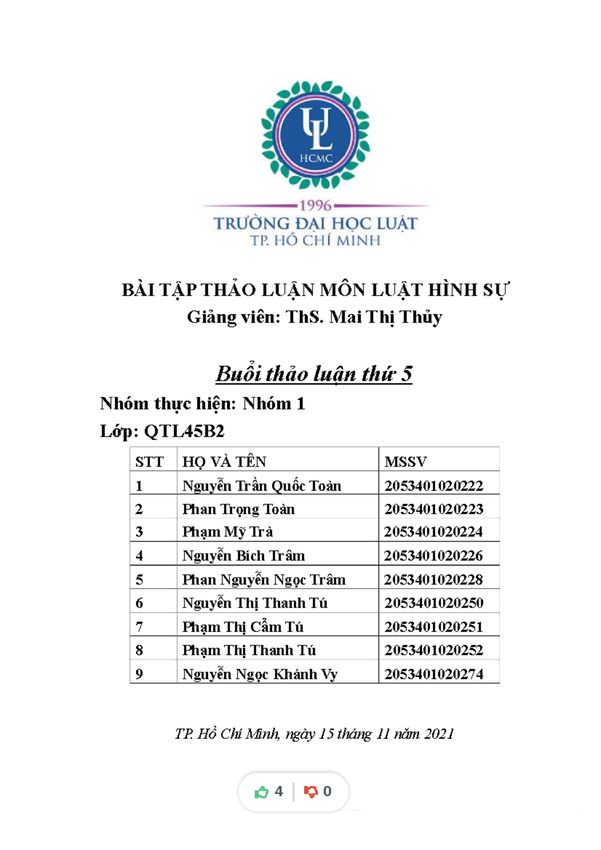 BT LHS - Đề Kiểm Tra Luật Hình Sự với Đáp Án và Nhận Định - Studocu