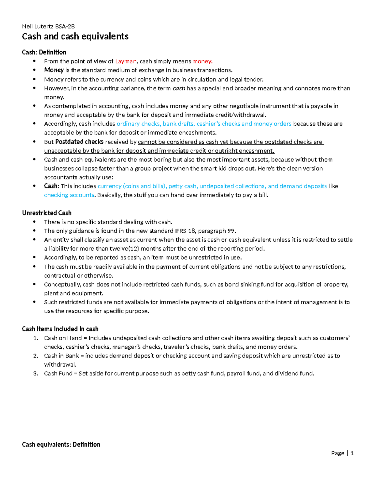 Cash and Cash Equivalents: A Comprehensive Overview - Studocu