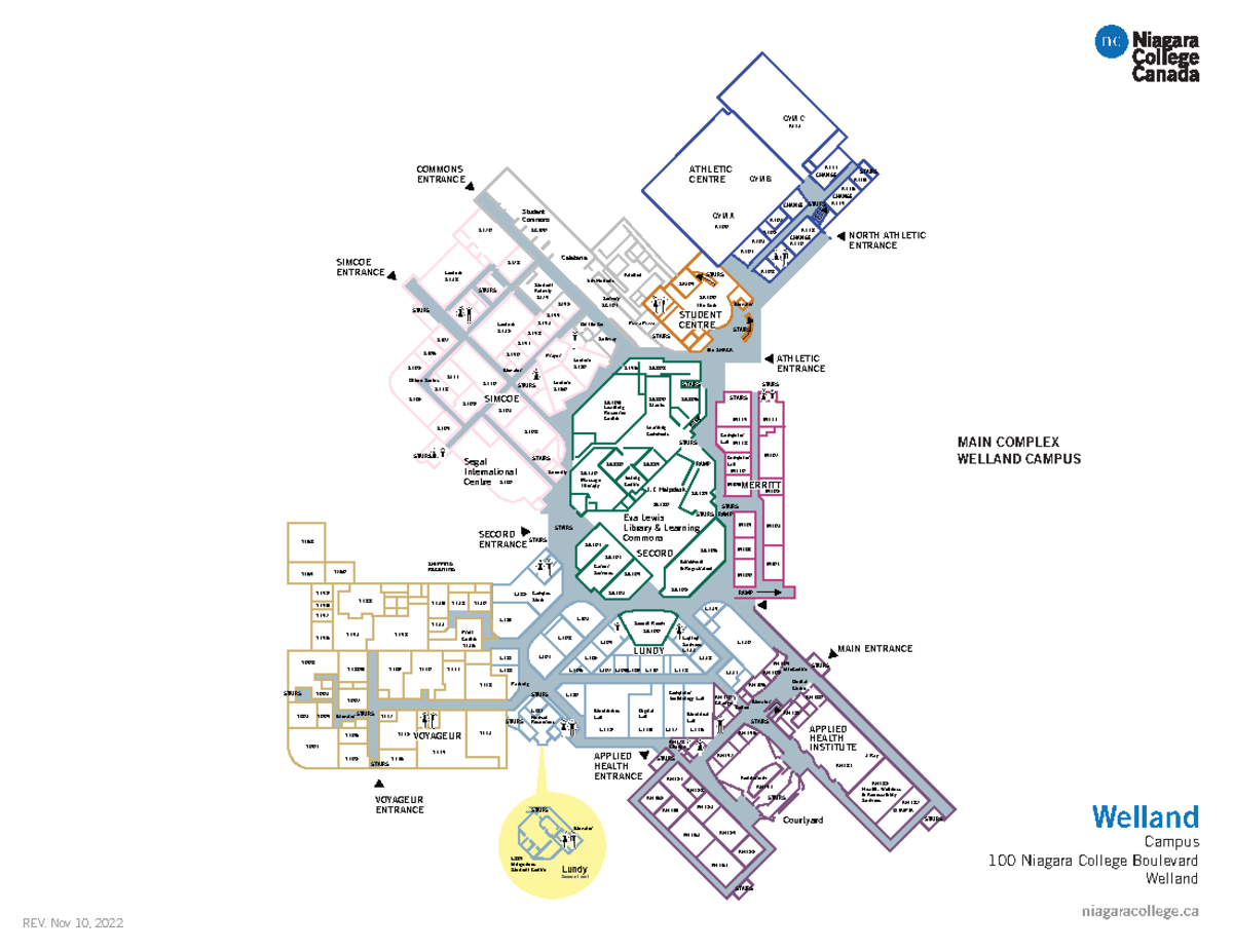 IC101 Welland Campus 1st Floor Plan - Elevators & Stairs Layout - Studocu