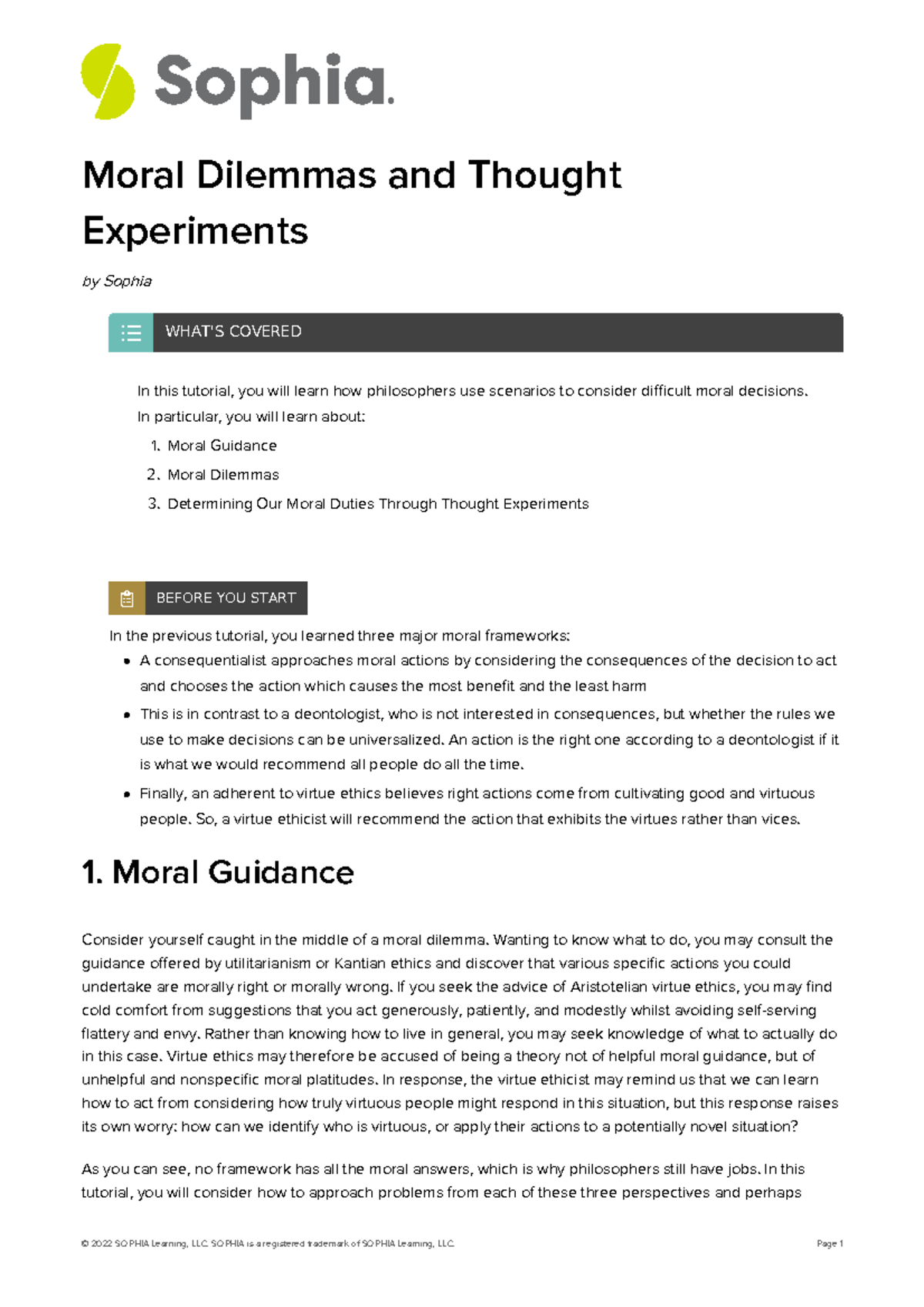 Moral Dilemmas & Thought Experiments: A Philosophical Guide - Studocu