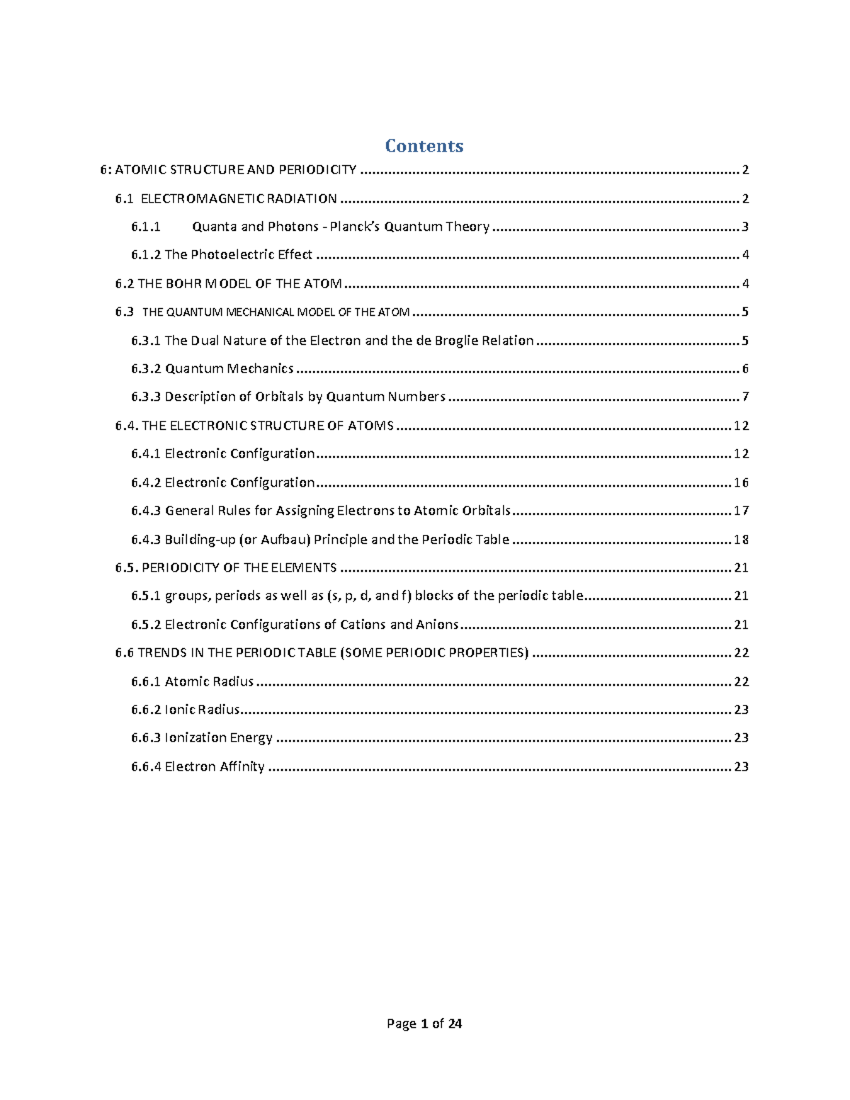 Atomic Structure and Periodicity: Quantum Mechanics & Electron ...