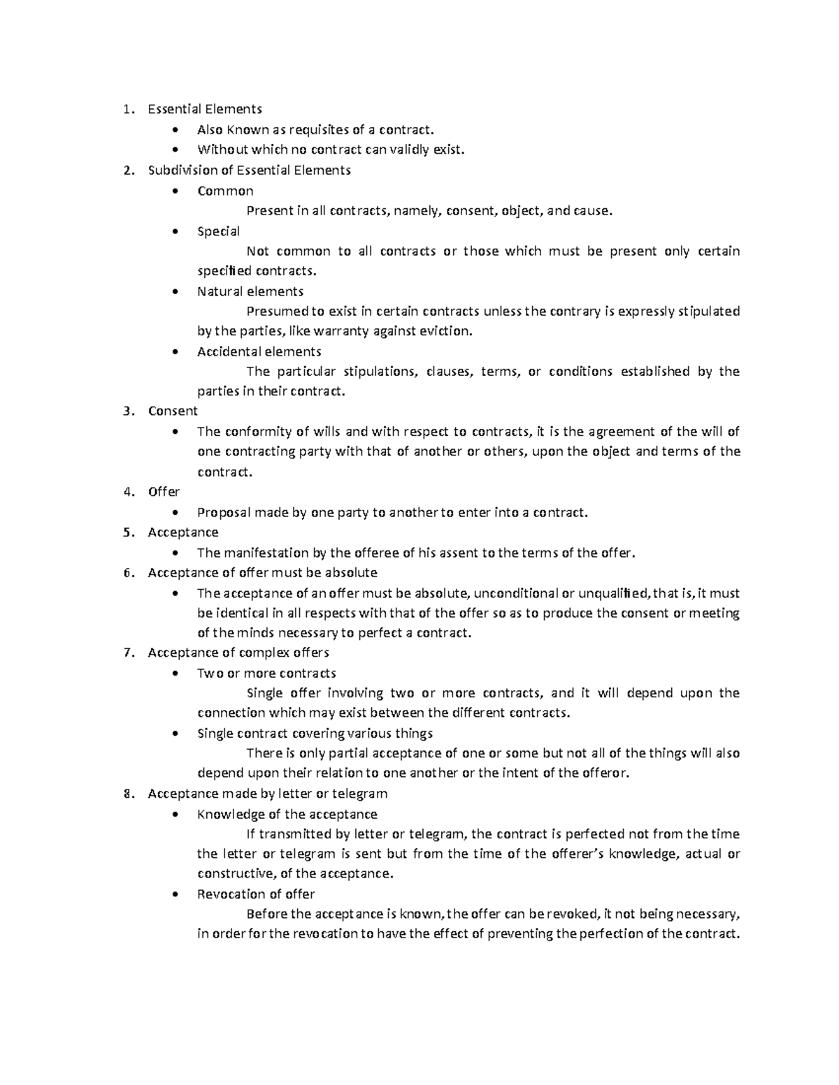 Module 8 - Obligations and Contracts - Essential Elements Also Known as ...