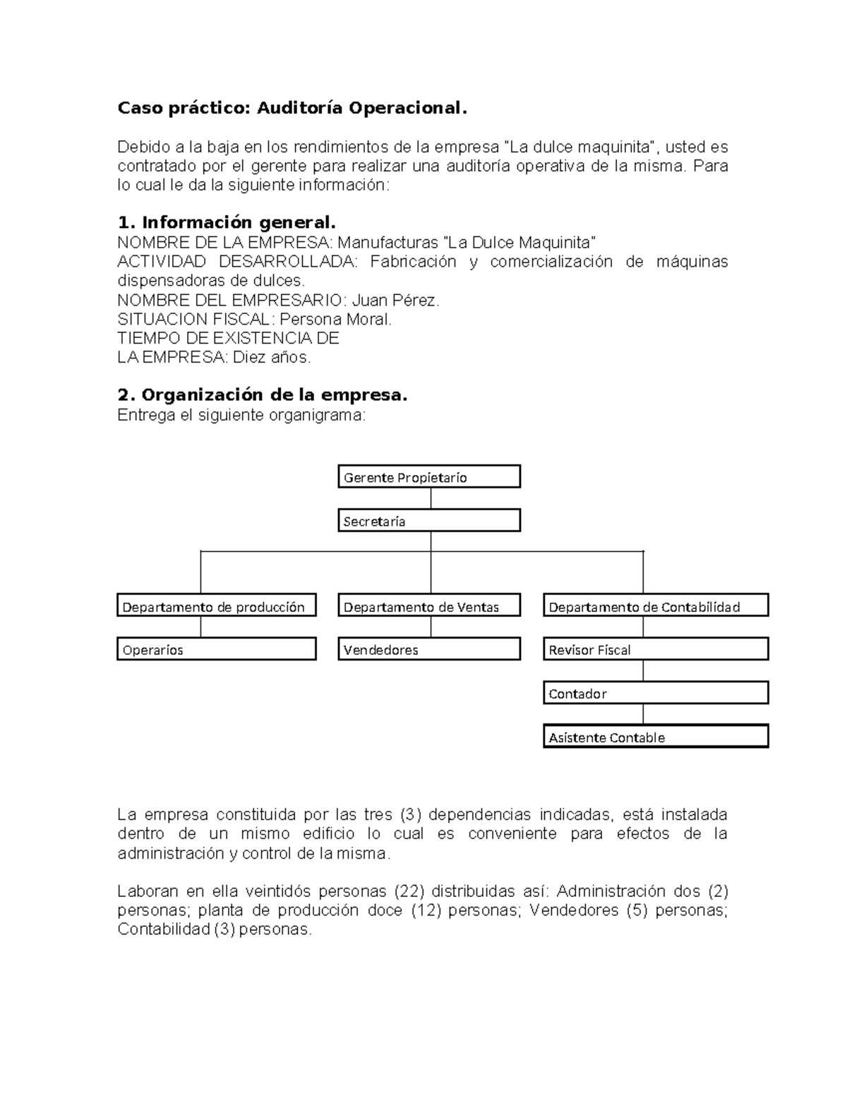 Caso Práctico: Auditoría Operacional - Práctica 1 - Studocu