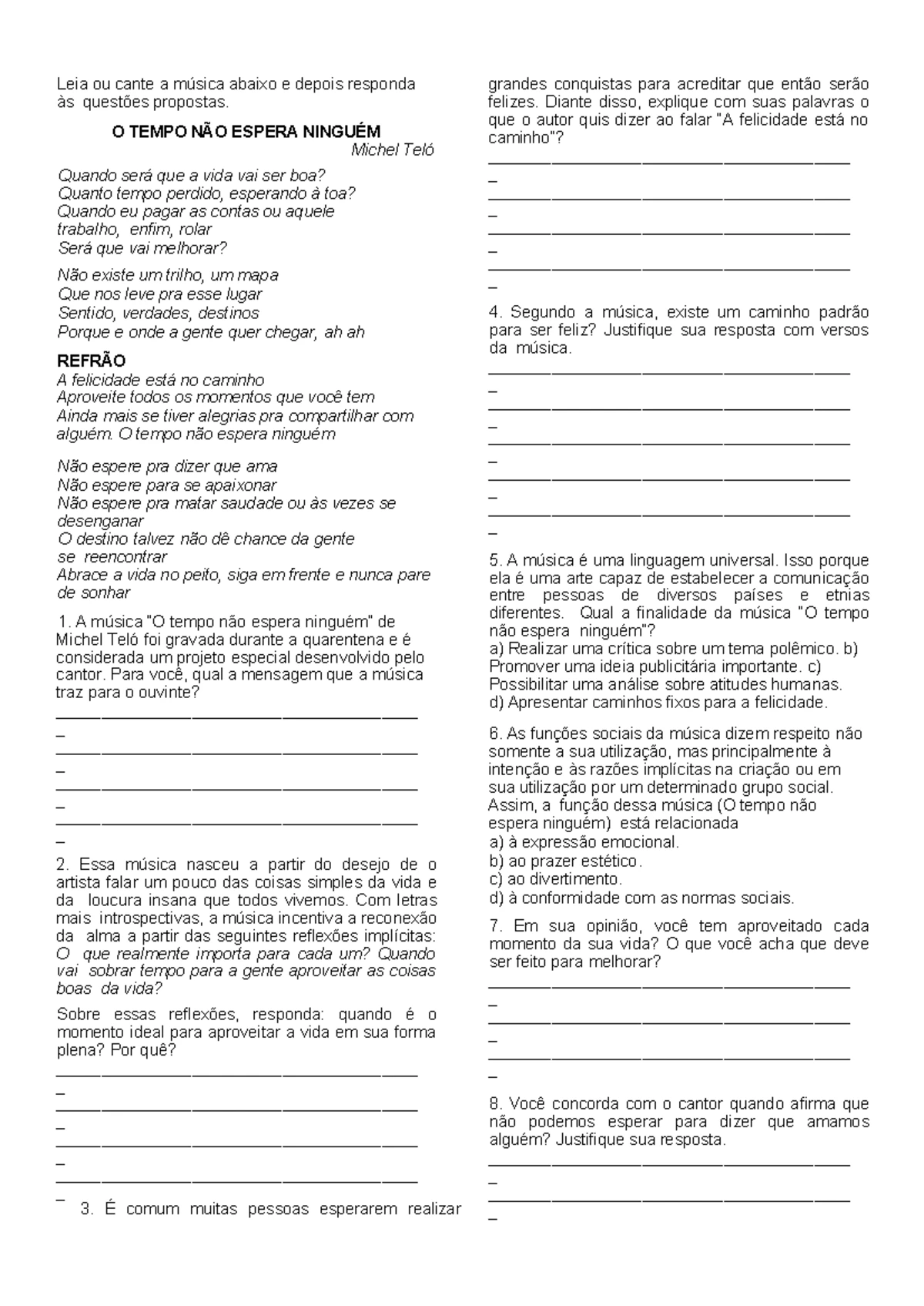 Atividade 8 8o ano LP Artigo de Opiniao - RETOMANDO O ARTIGO DE OPINIÃO O artigo de opinião é um ...