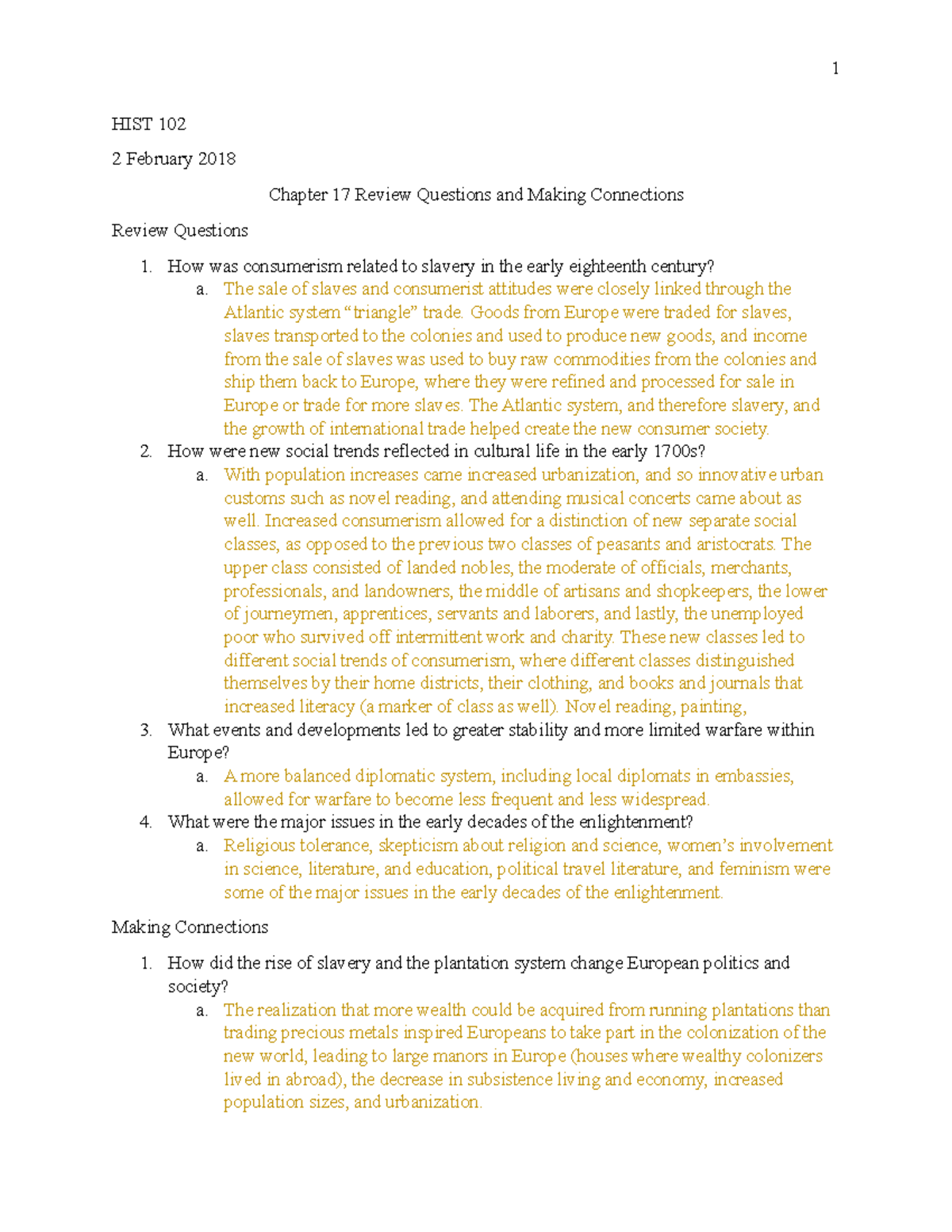 Chapter 17 - Rome homework. - 1 HIST 102 2 February 2018 Chapter 17 ...