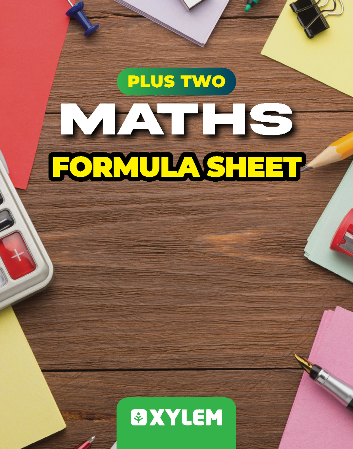 Plus Two Maths Formula Sheet: Relations, Functions & Trigonometry - Studocu