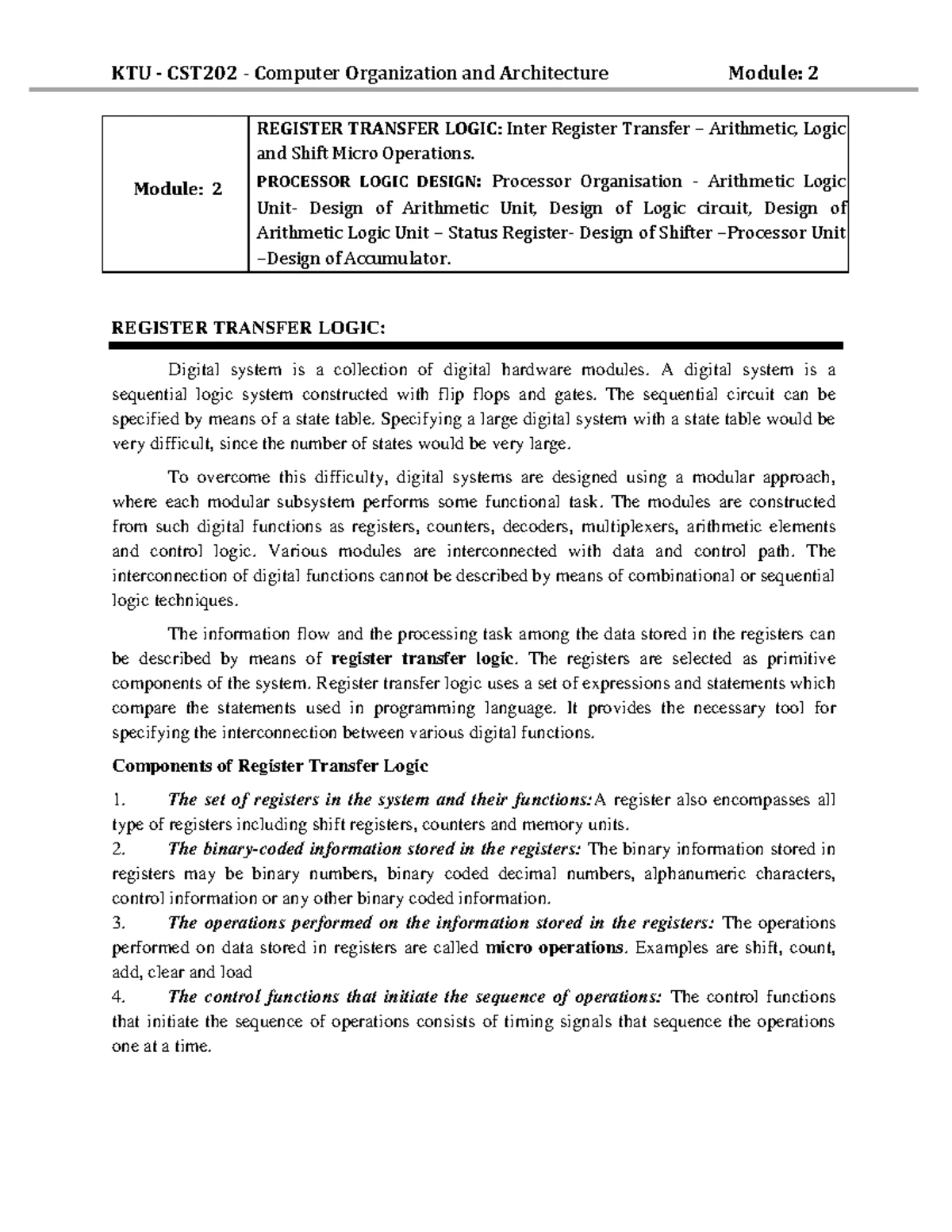 COA-Mod-5 - MODULE 5 LECTURE NOTES OF COA - I/O device 1 I/O device n ...