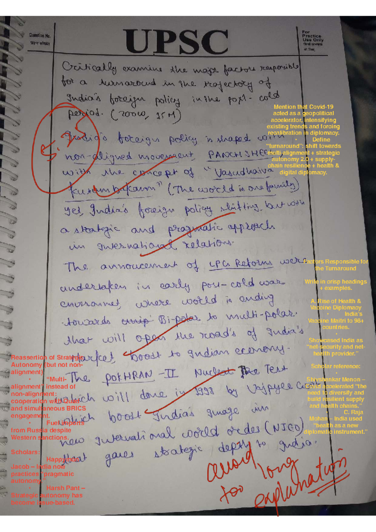 PSIR -6: Geopolitical Shifts and Strategic Autonomy in India - Studocu