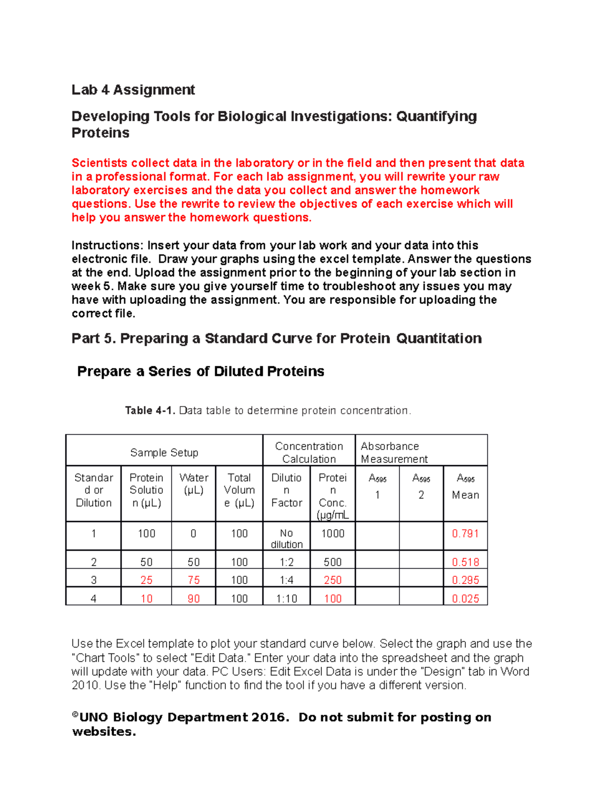 Lab 4 Assignment - Lab 4 Assignment Developing Tools for Biological ...