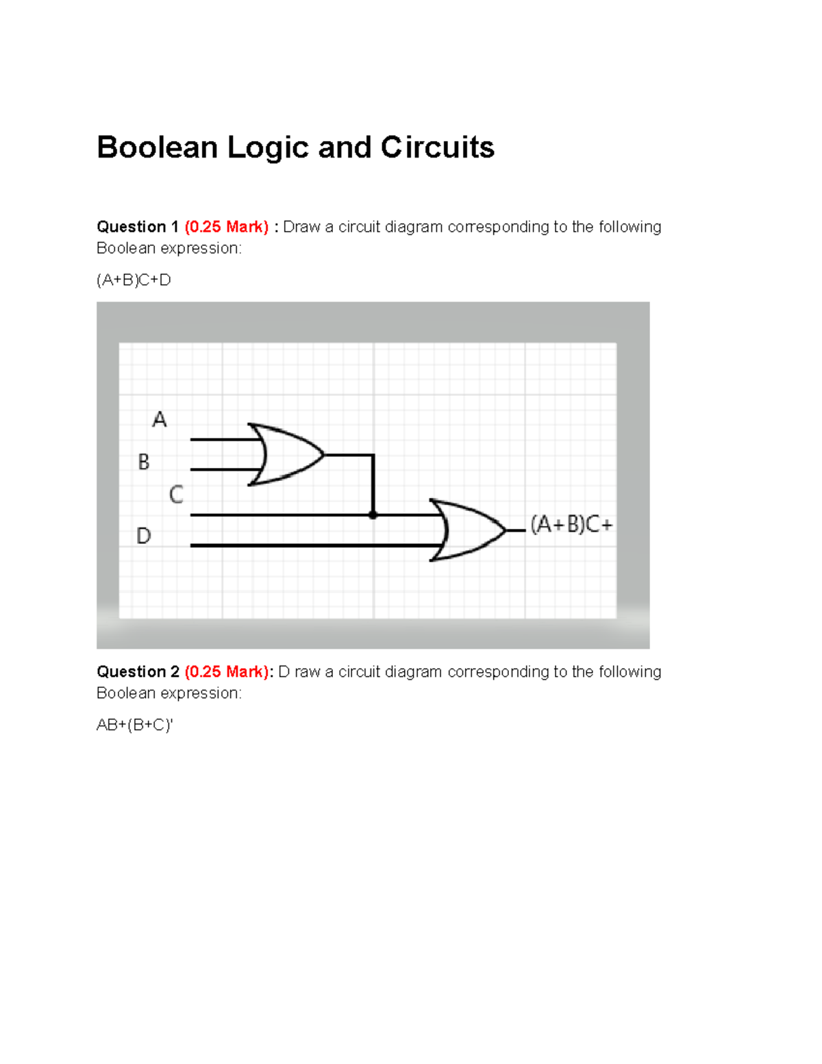 Chapter 4 - Boolean Logic and Circuits - Boolean Logic and Circuits ...
