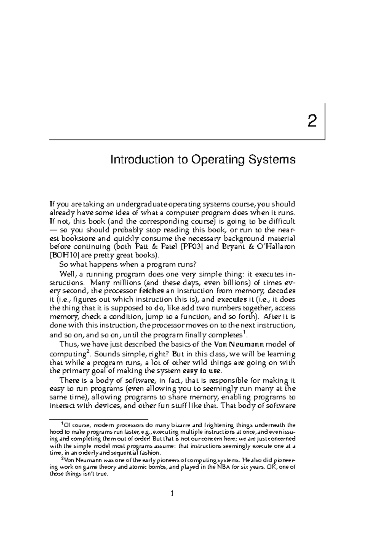 Intro operating system - 2 Introduction to Operating Systems If you are taking an undergraduate ...