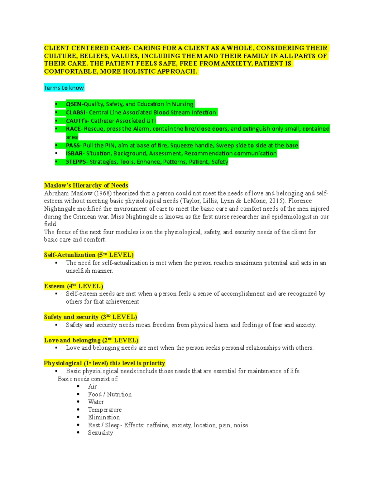 MDC 1 Exam 2 Comprehensive Study Guide: Immobility & Safety ...