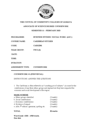 CAPE Communication Studies 2019 P2 MS - 02114020/CAPE/KMS 2019 C A R I ...