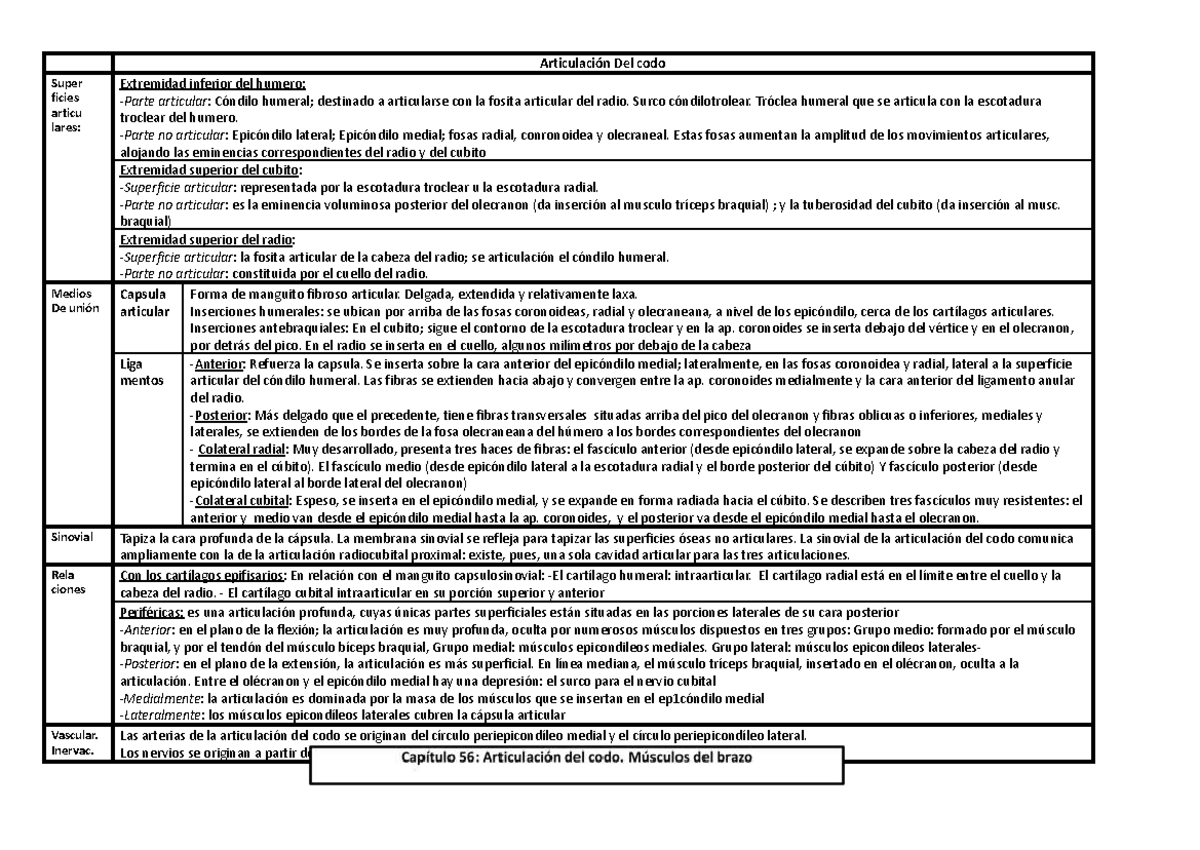 Anatomia art codo y musculos del brazo - Articulación Del codo Super ...
