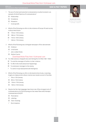 Pak301-Midterm-MCQs - Pak Studies 301 Midterm Most Repeated MCQs Subscribe Youtube Channel To ...
