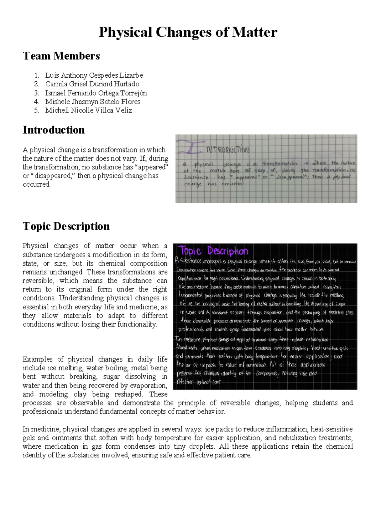 Physical Changes of Matter: Understanding Reversible Transformations ...