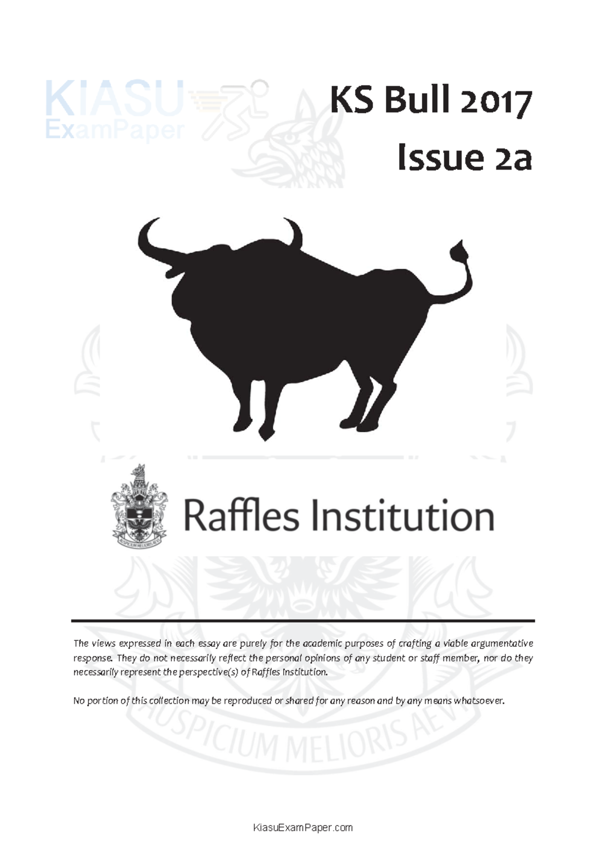 A LEVEL SCHOOL NOTES - KS Bull 2017 Issue 2a The views expressed in ...