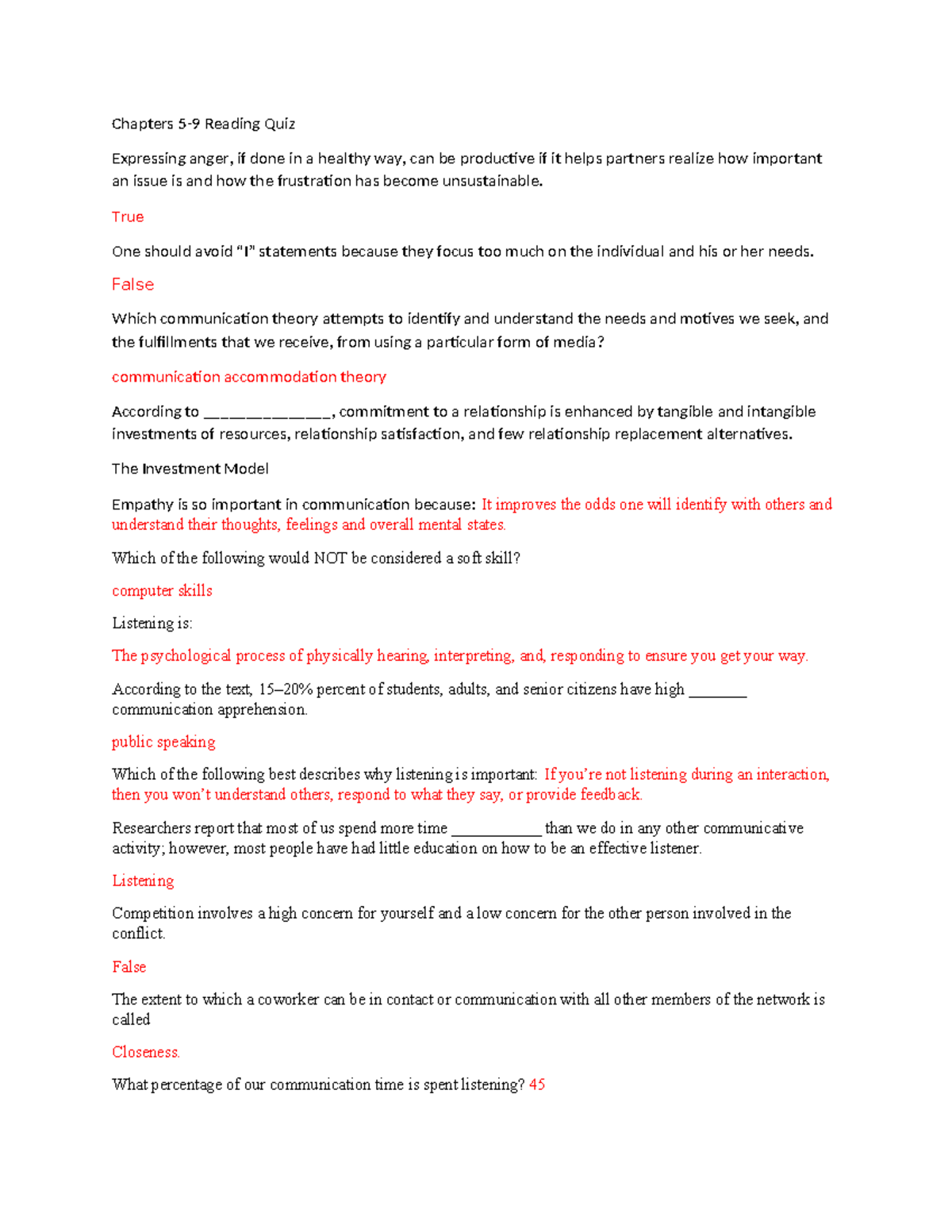 COM200 Week 4 Quiz - Key Concepts from Chapters 5-9 Reading - Studocu