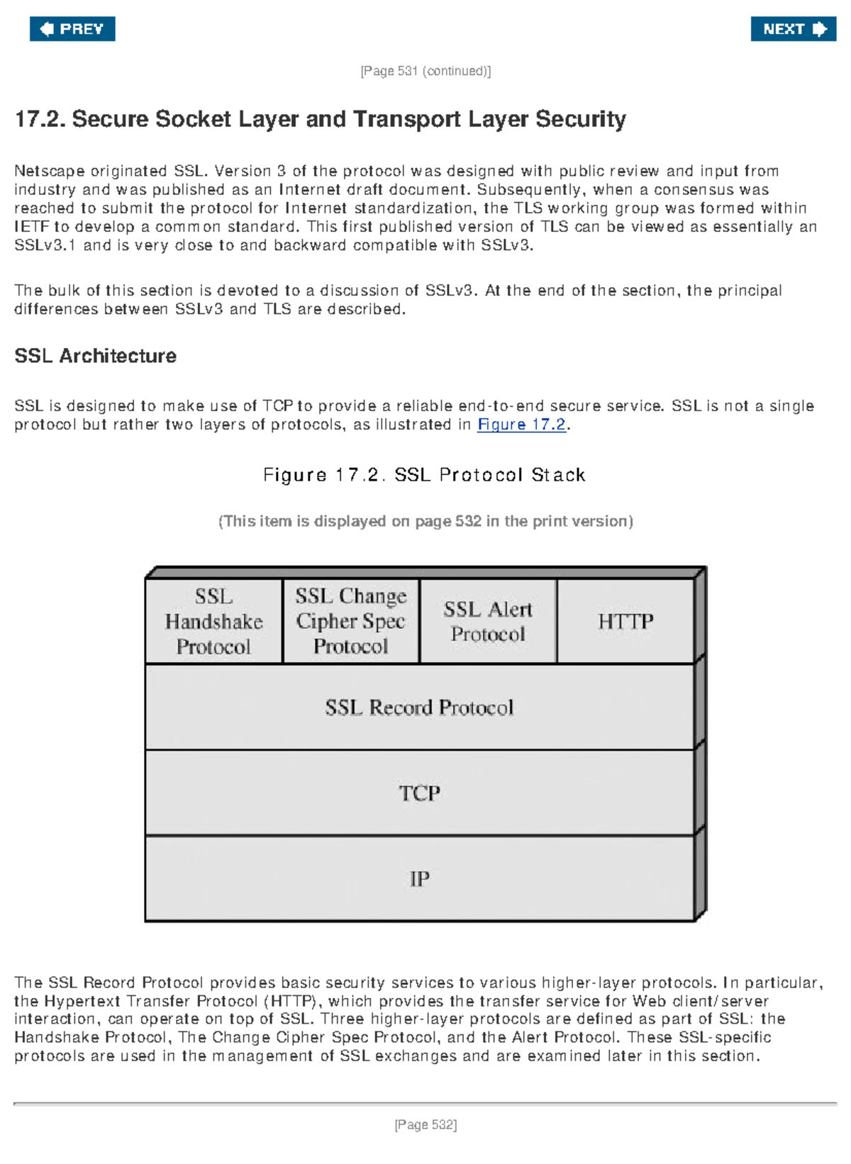 SSL and TLS - ssl tls - [Page 531 (continued)] 17. Secure Socket Layer ...