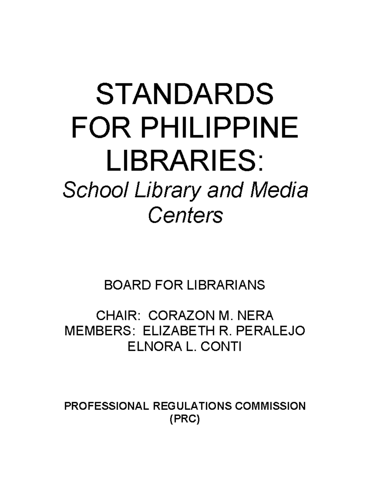 Standards for School Libraries and Media Centers in the Philippines ...