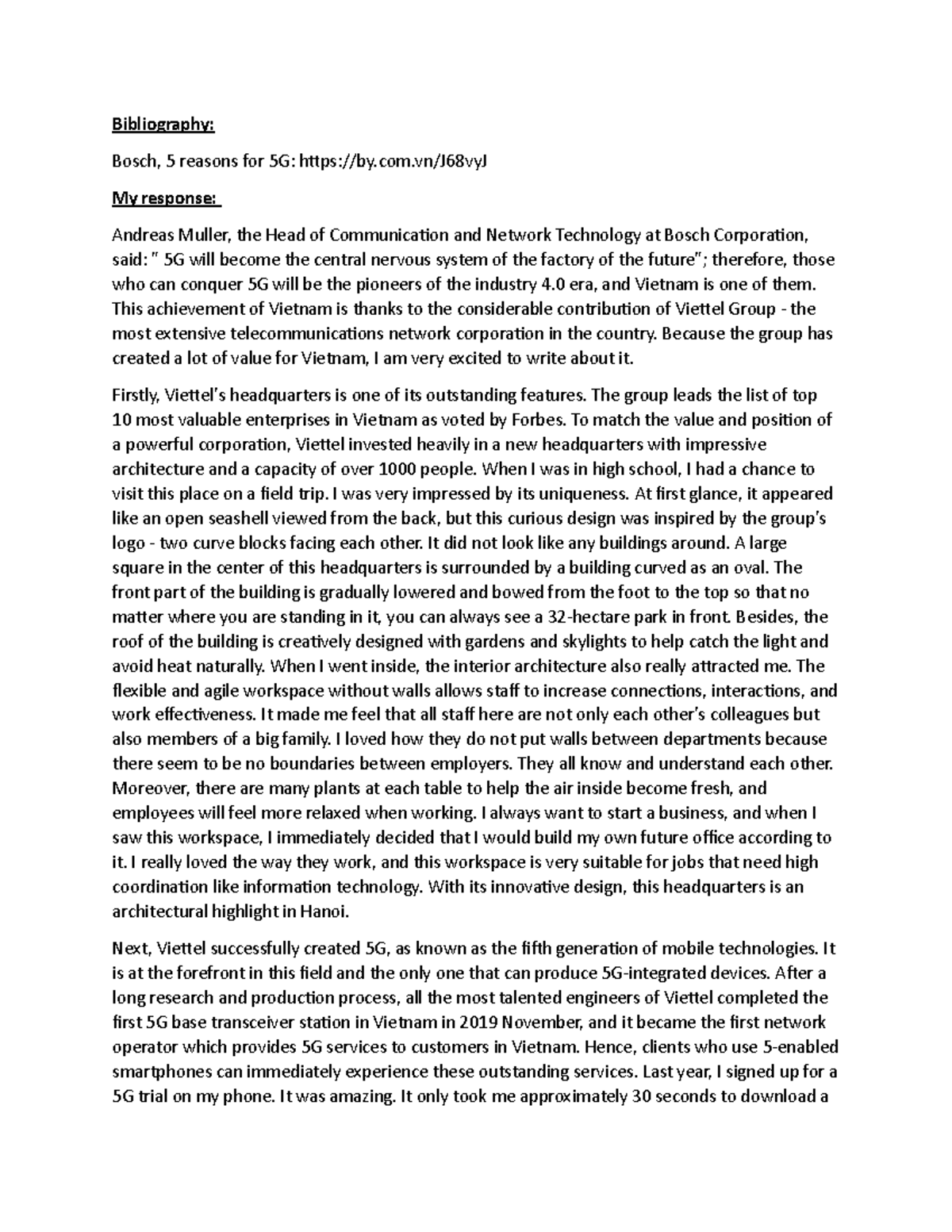 Đoàn Thị Kim Ngân - Writing portfolio 1 - Final Draft - Bibliography ...