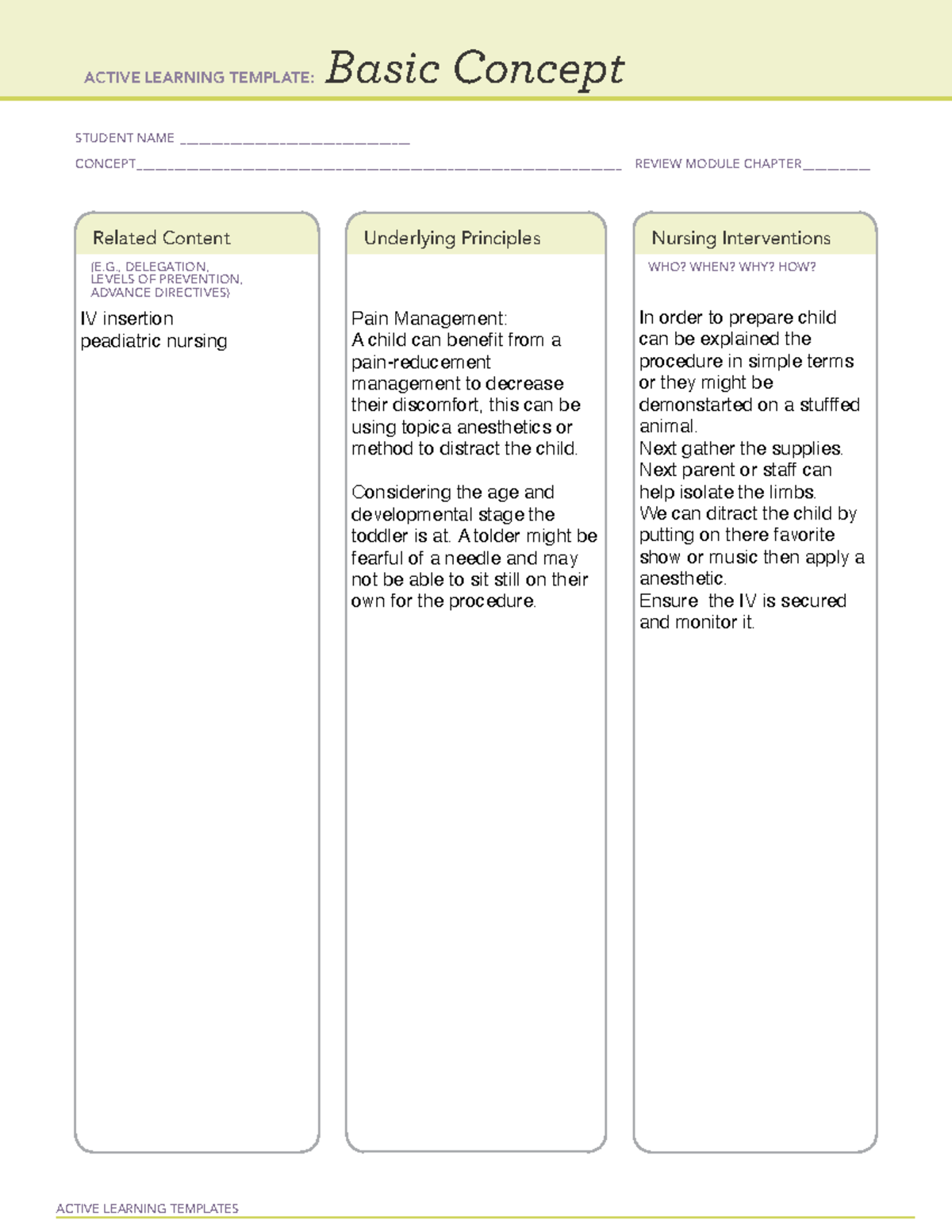 ATI Basic Concept - lol - NURS 144 - ACTIVE LEARNING TEMPLATES Basic ...
