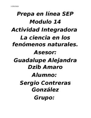 M14S2AI3 actividad integradora - Prepa en línea SEP Modulo 14 Actividad Integradora La ciencia ...