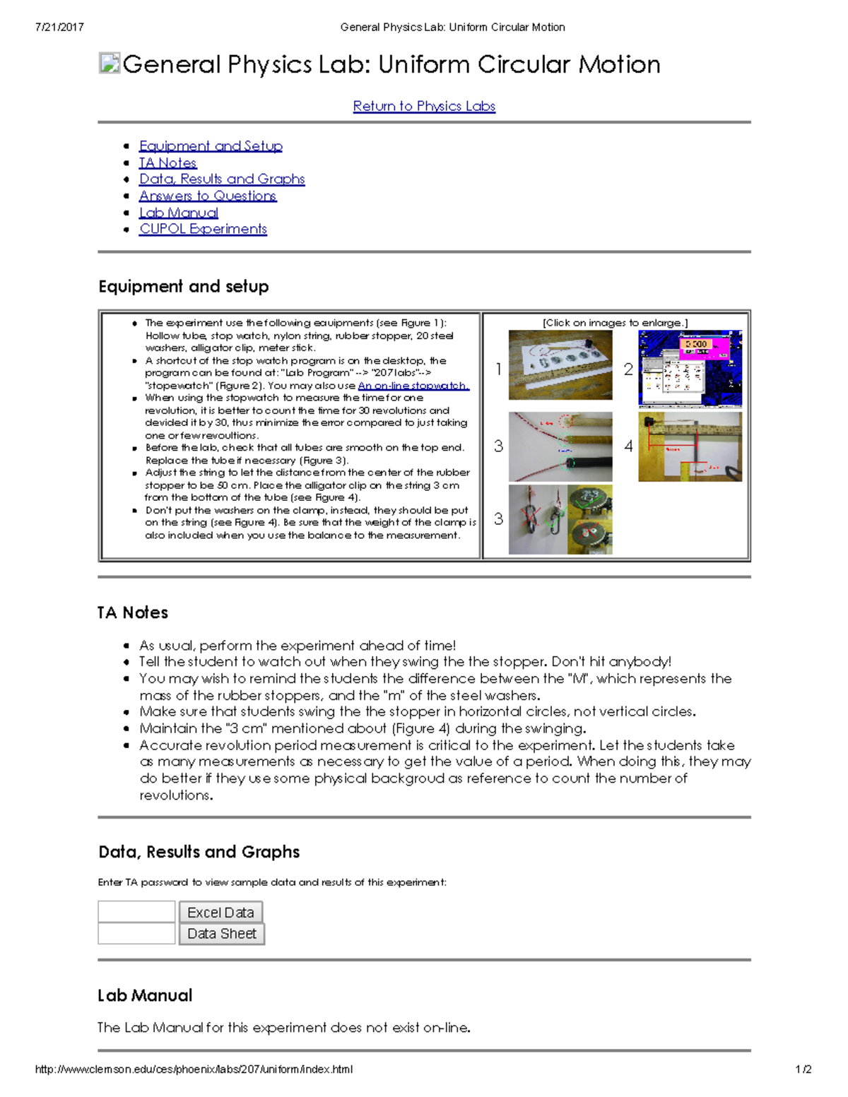 General Physics Lab Uniform Circular Motion - 7/21/2017 General Physics ...