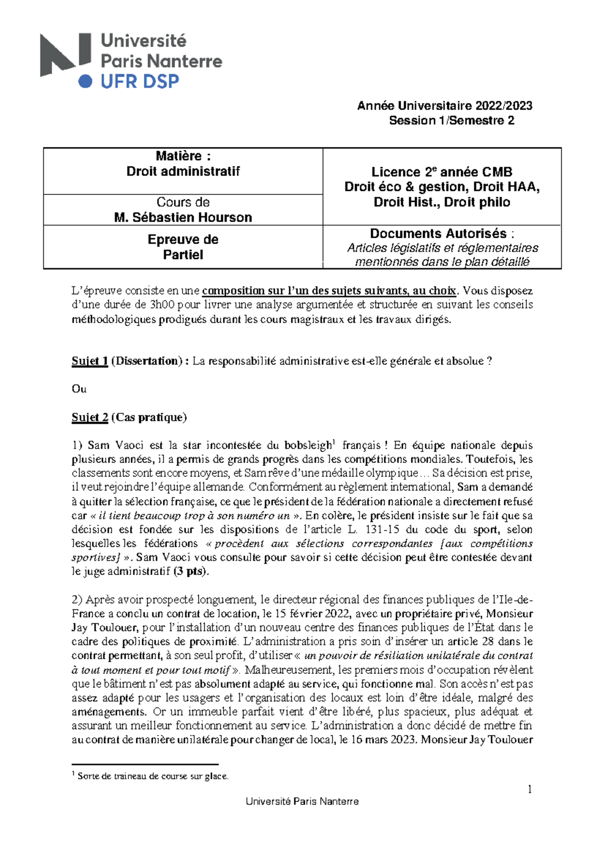 Droit Administratif L2 S2 2023 : Annales et Corrigés Pratiques - Studocu