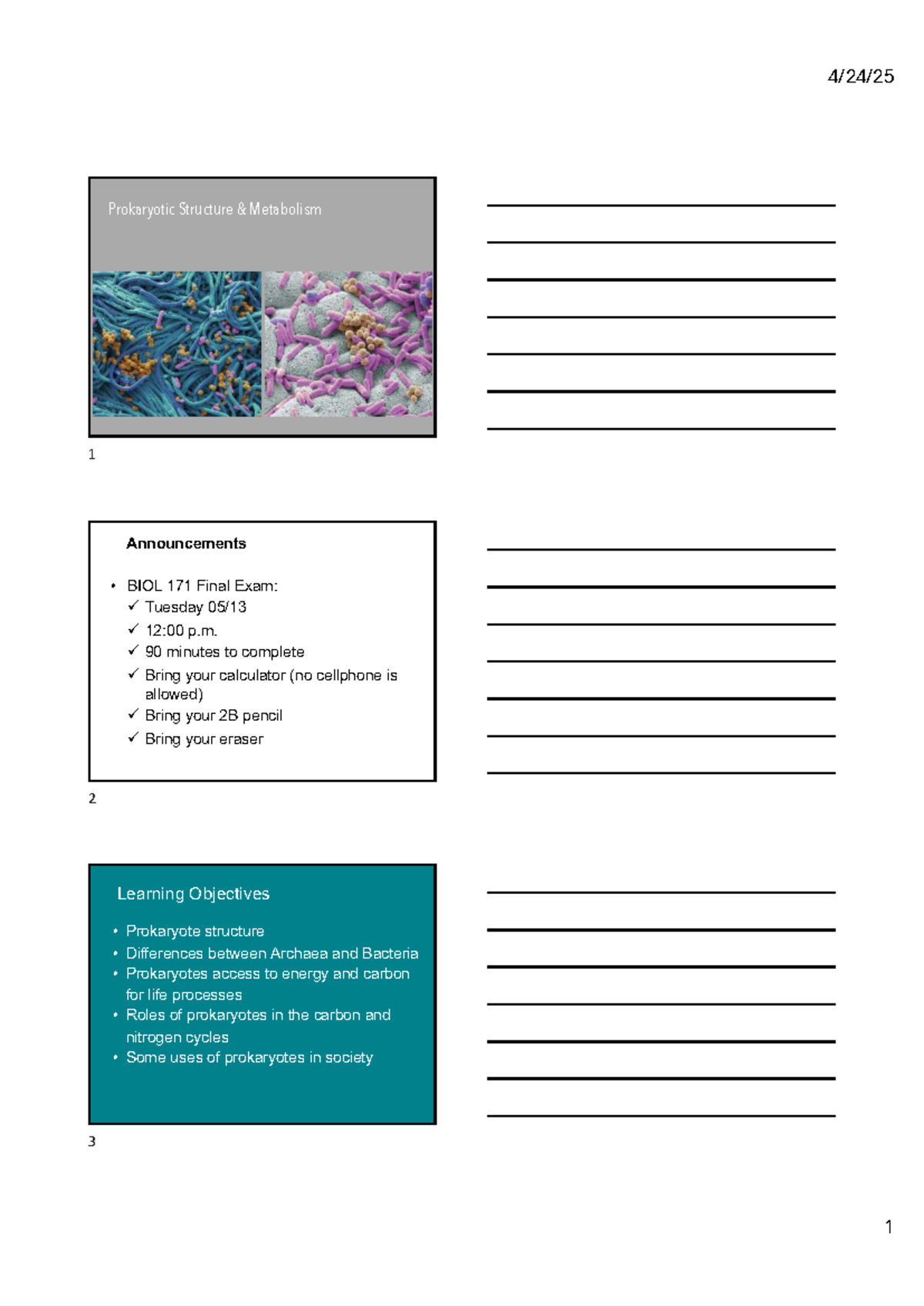 BIOL 171 Final Exam Review: Prokaryotic Structure & Metabolism Insights ...