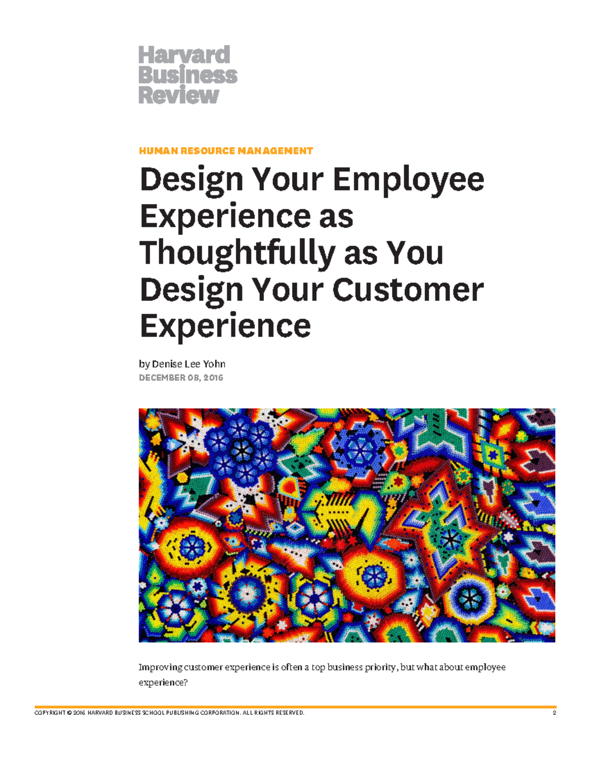 Design Your Employee Experience as Thoughttfully as You Design Your ...