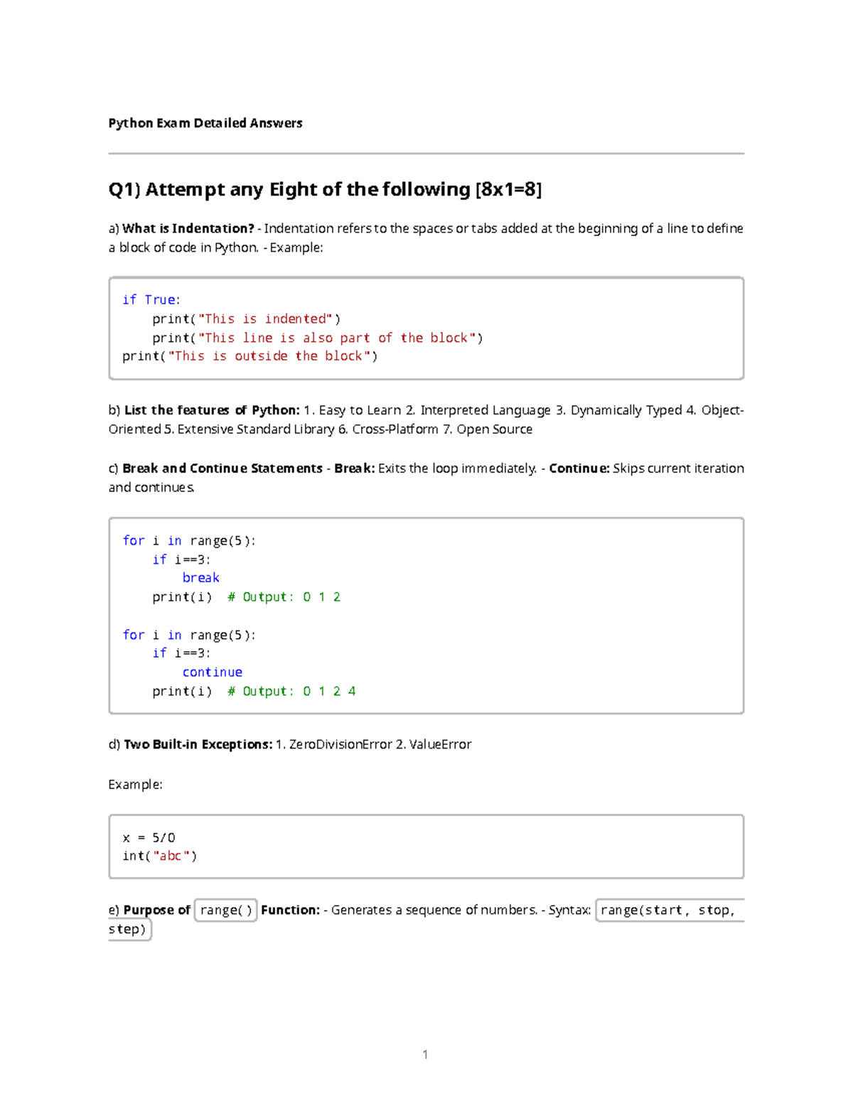 Python 6237 Exam Detailed Answers and Explanations - Studocu