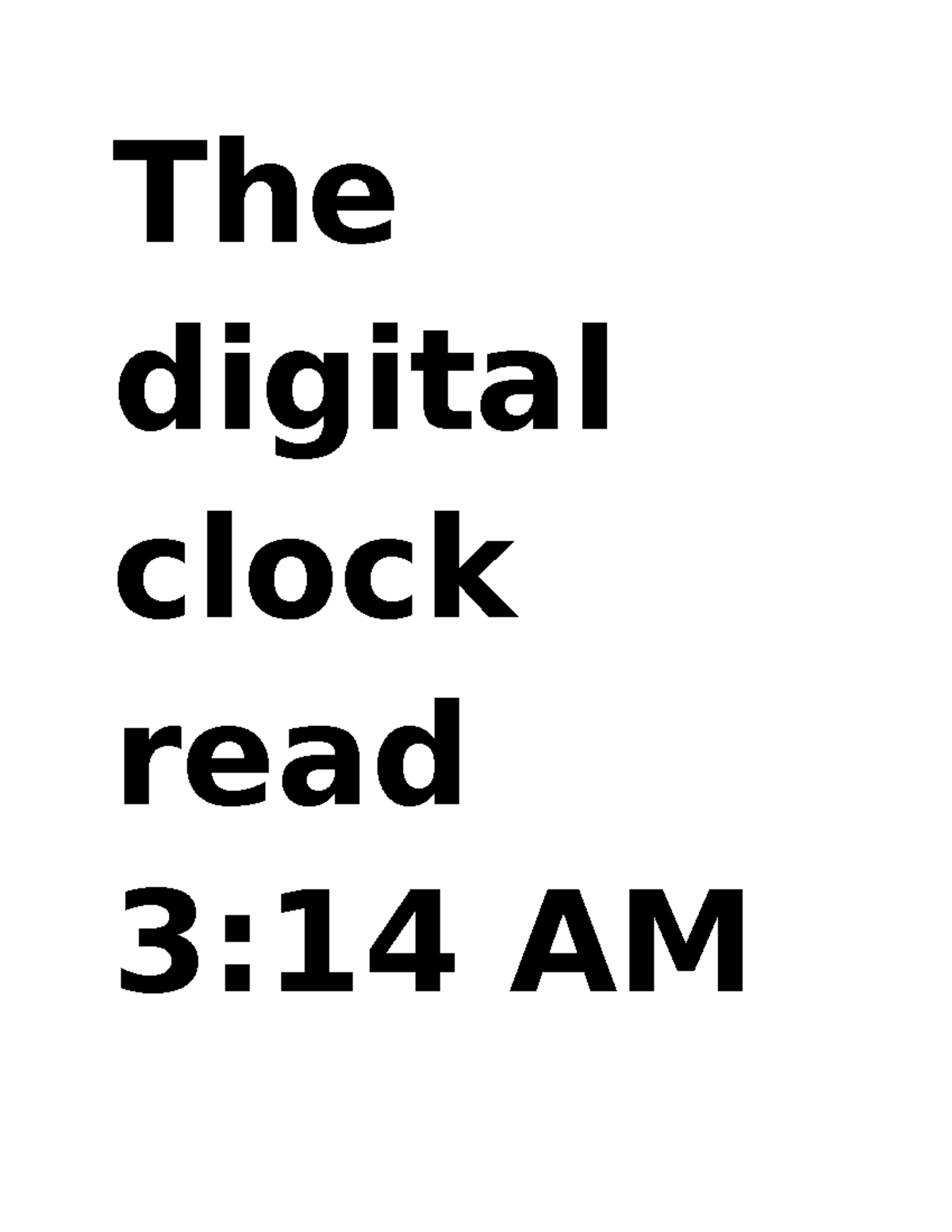 The time hits 3:14: A Late Night Encounter - Studocu